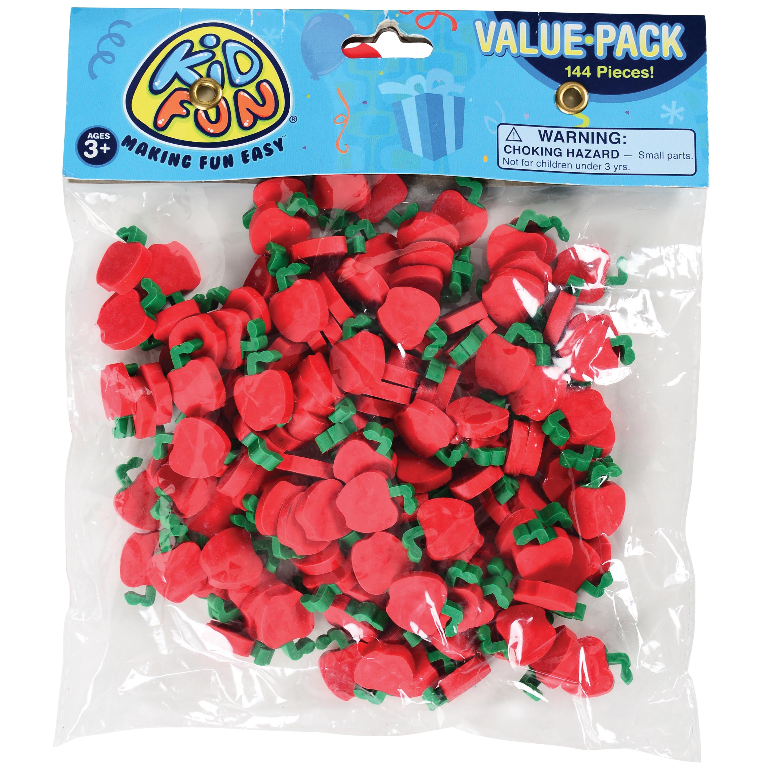 Mini Apple Erasers (Sold By Gross) - 144 Count