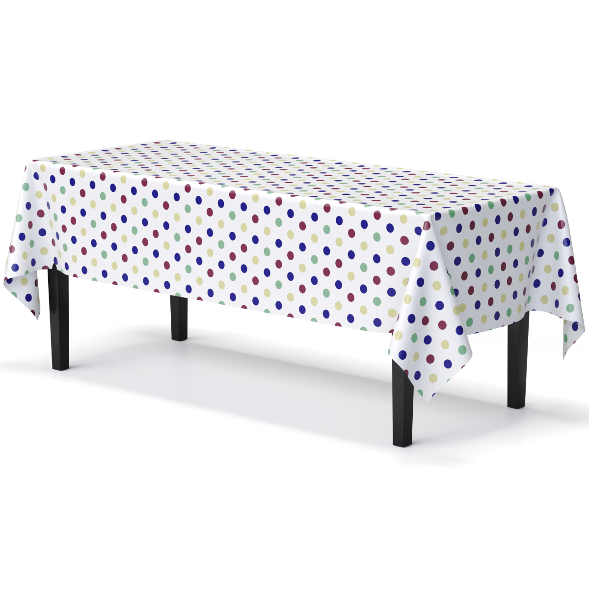 Multi Colored Polka Dot Tablecloth