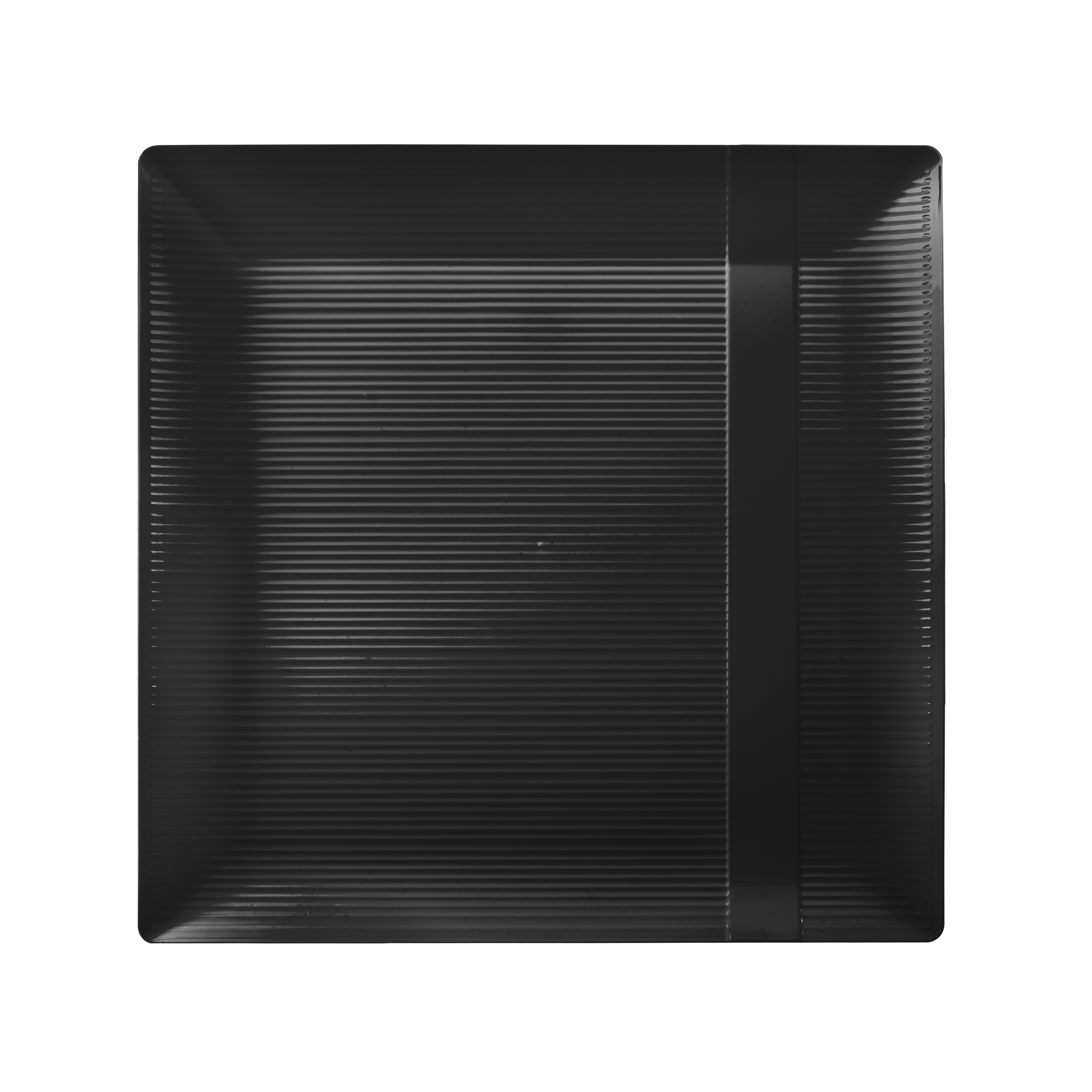 10.25 In. Black Zen Design Square plates