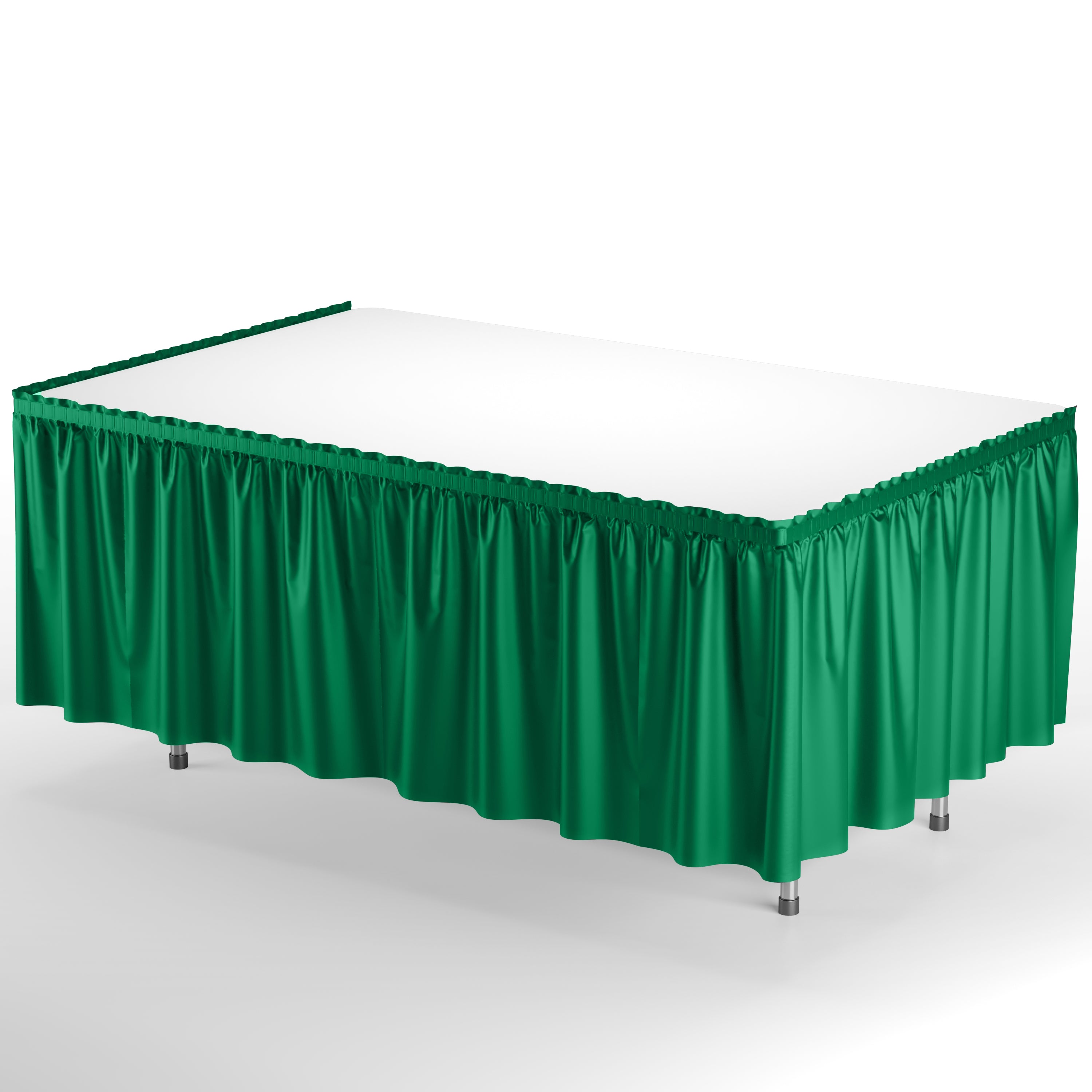 Emerald Green Plastic Disposable Table Skirt
