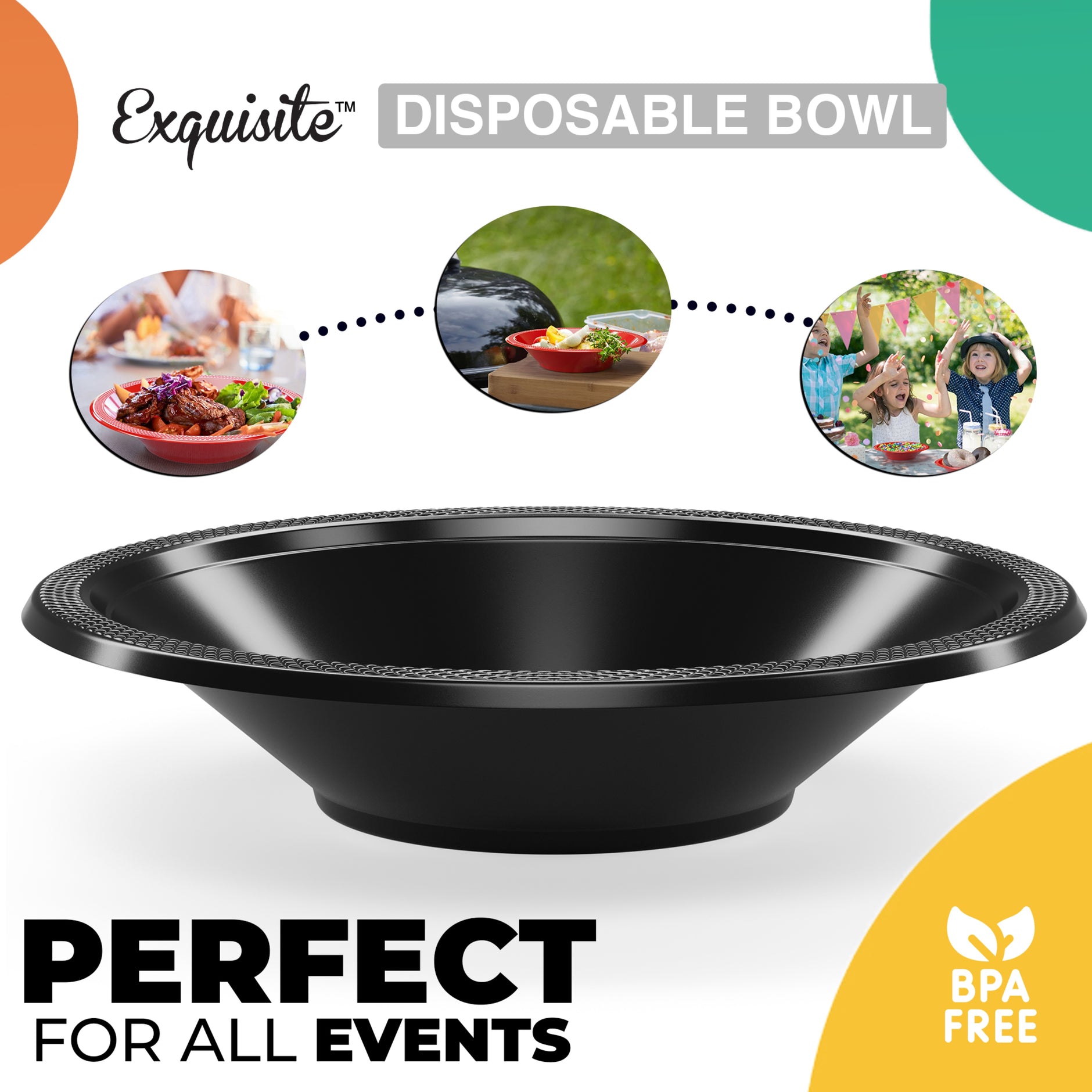 Disposable Plastic Bowls | Perfect for Parties