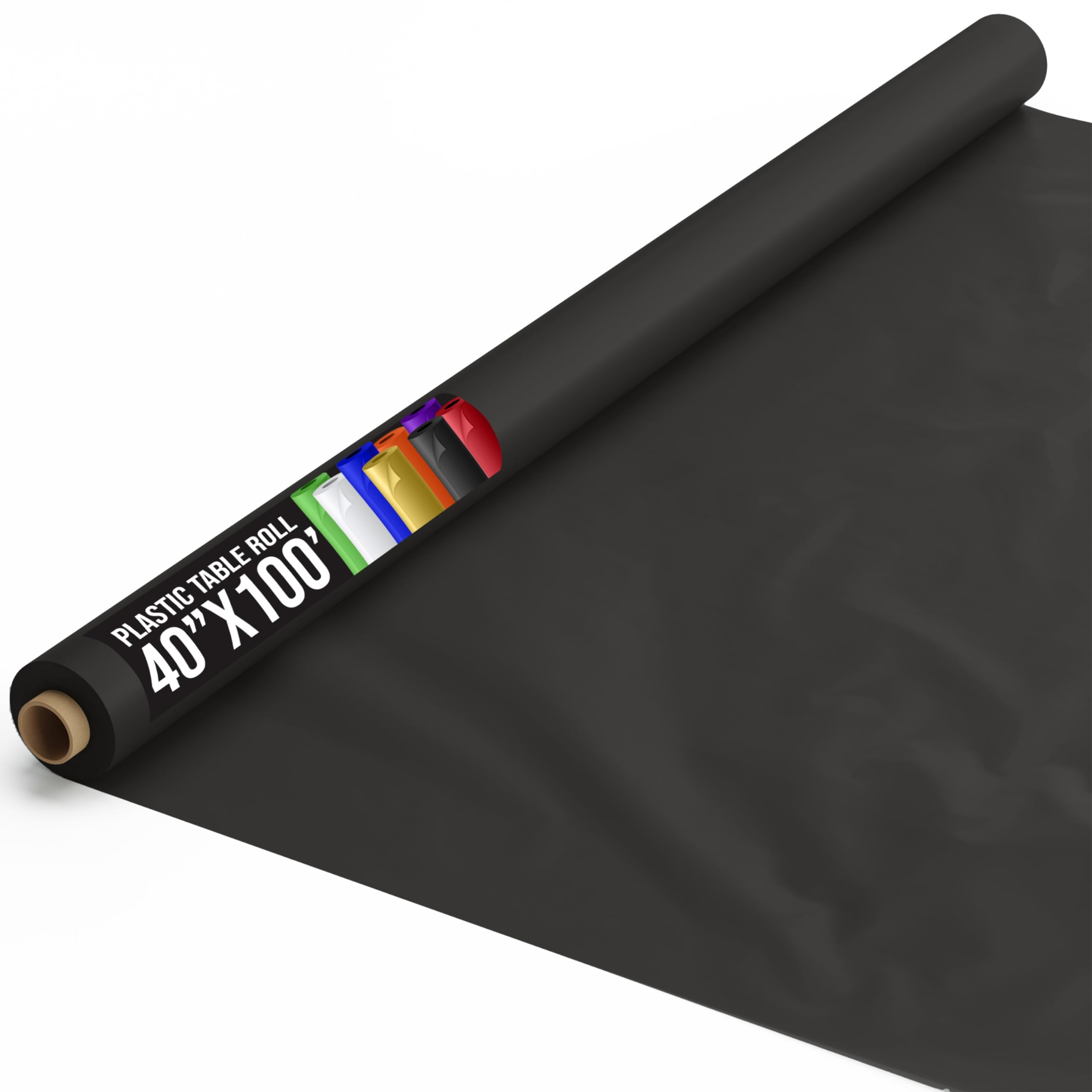 Black Plastic Table Cover Roll