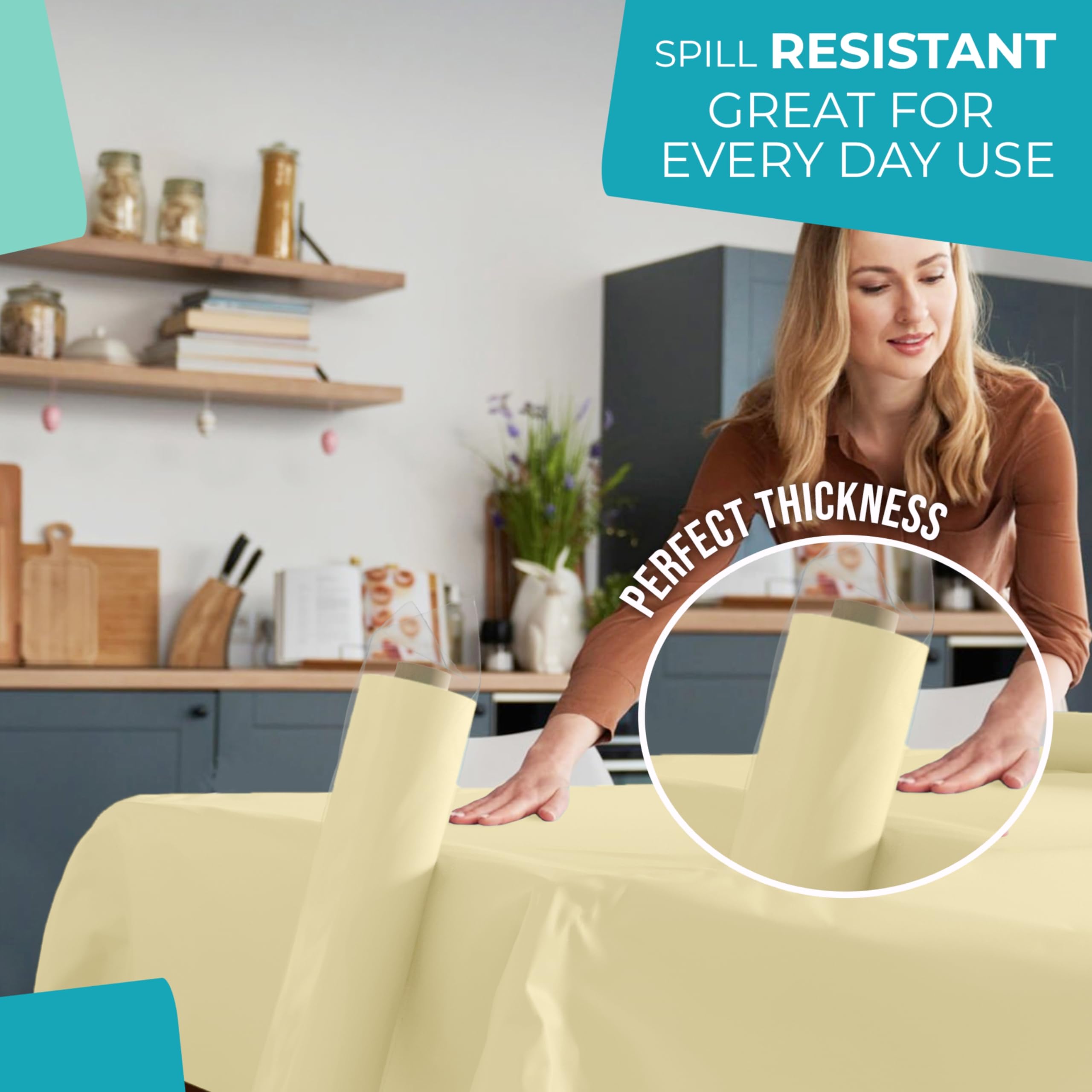 Light Yellow Plastic Table Roll