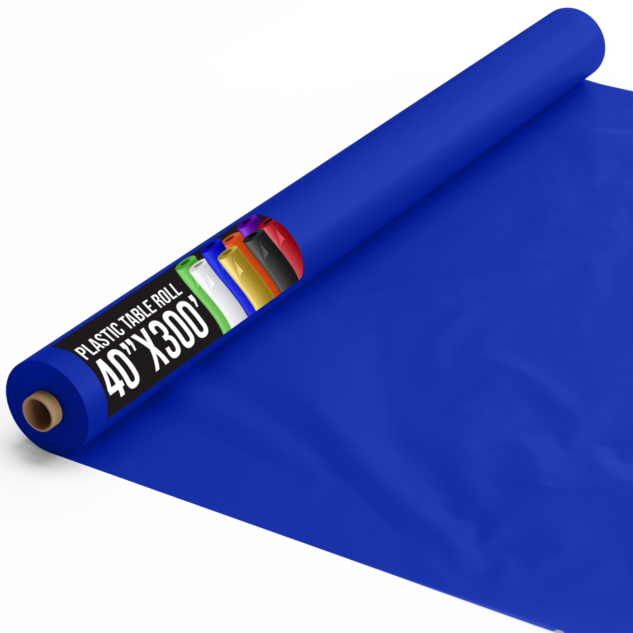 40 in. x 300' Dark Blue Banquet Table Roll