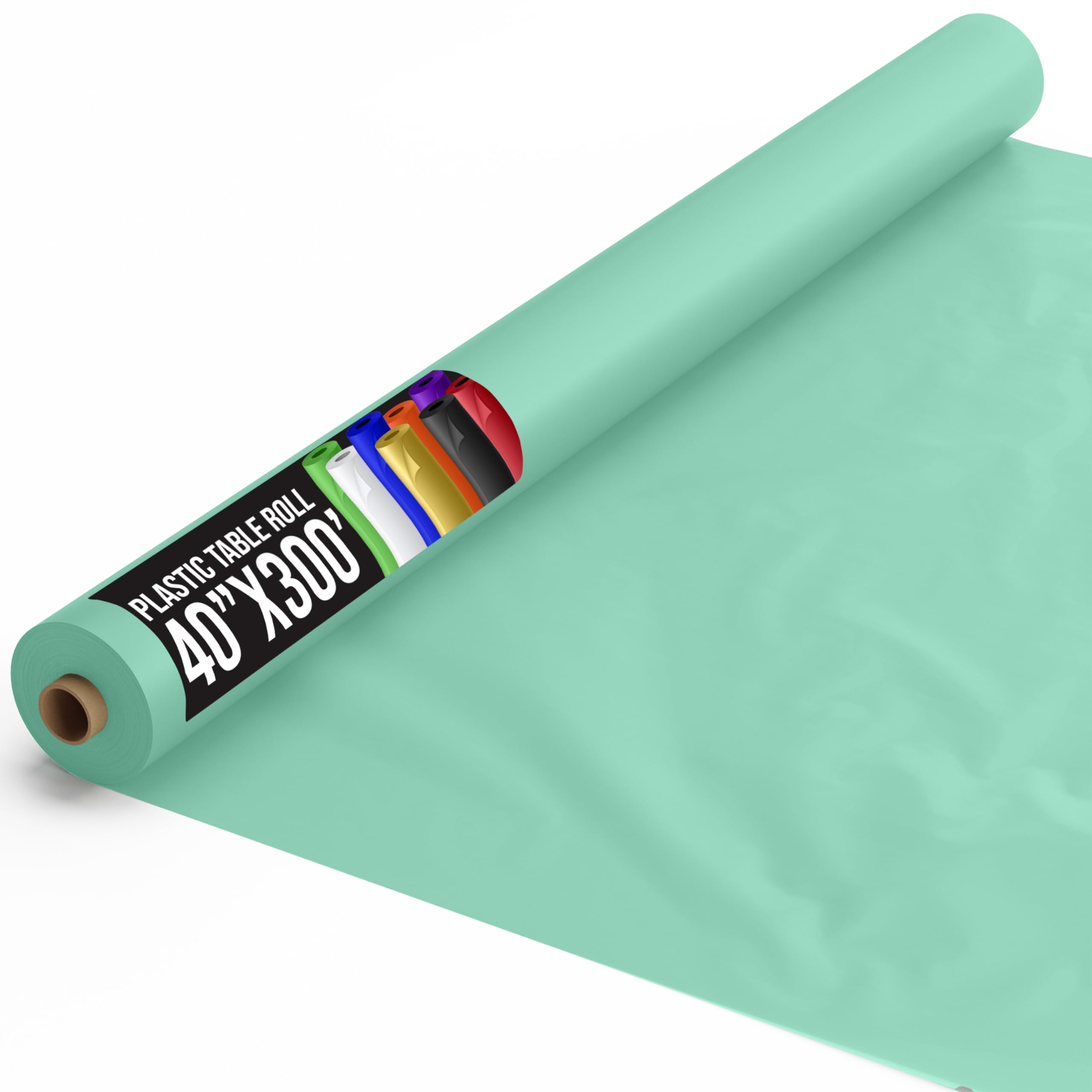 Premium 40 in. x 300' Mint Banquet Table Rolls