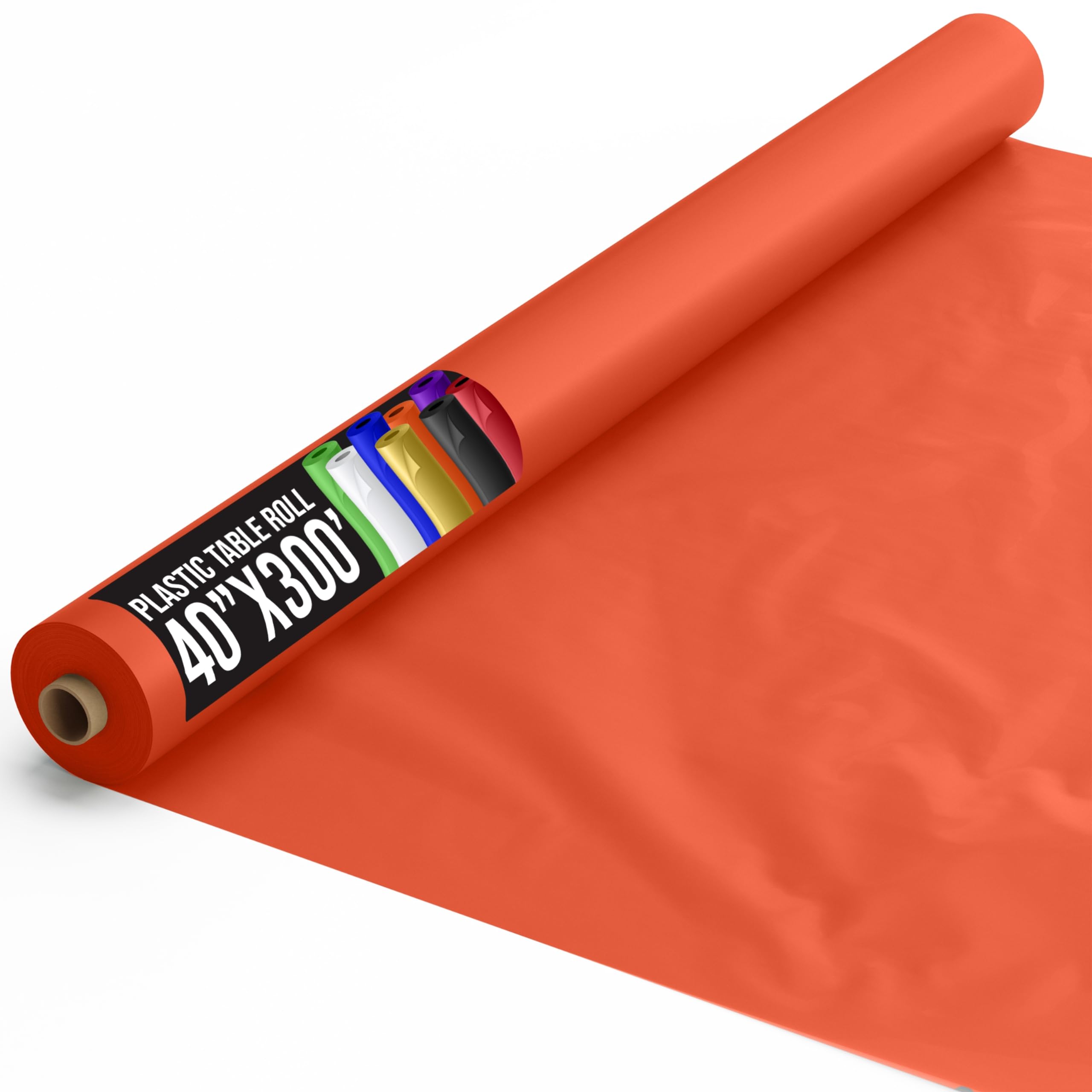 Premium 40 in. x 300' Orange Banquet Table Roll