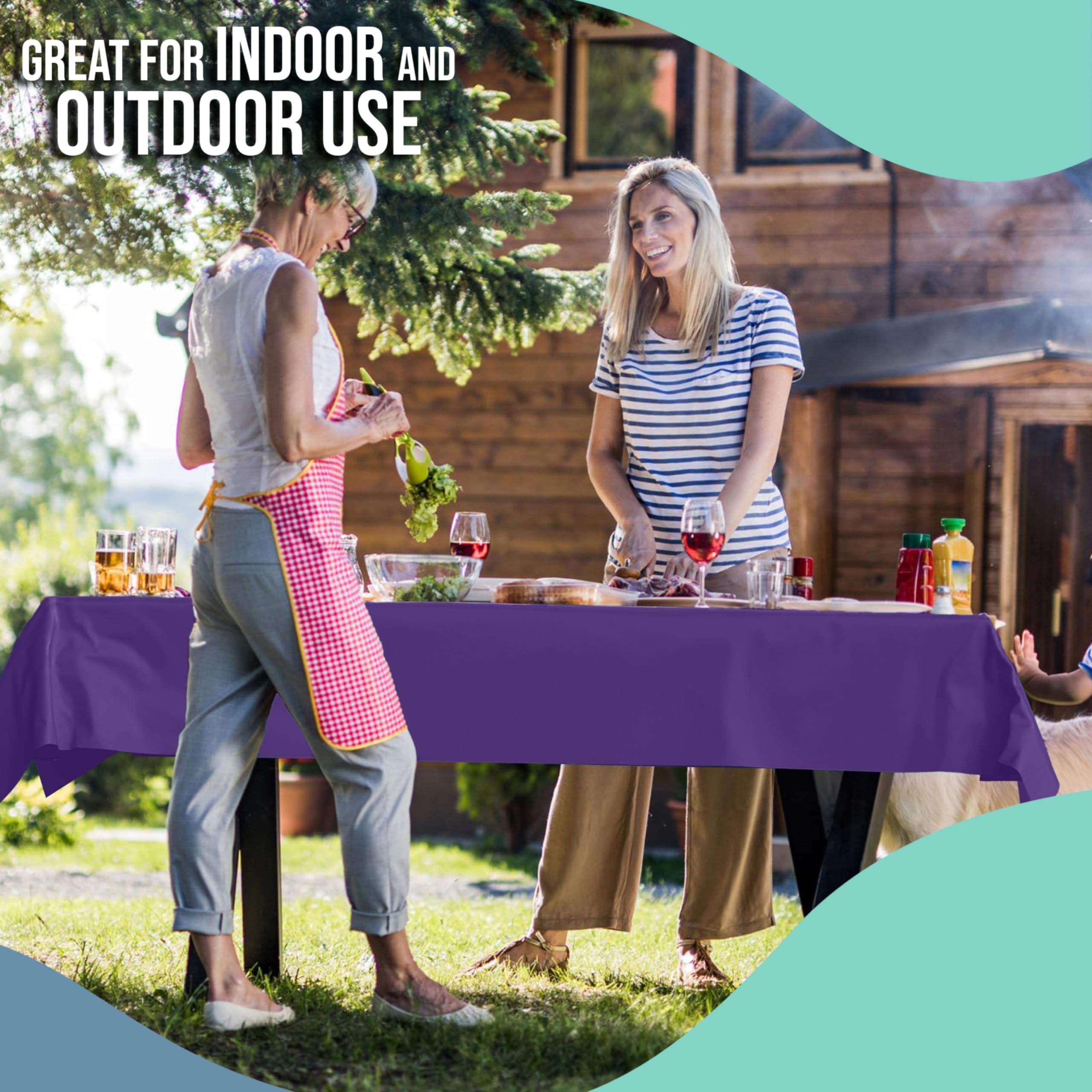 Premium 40 in. x 300' Purple Banquet Table Roll