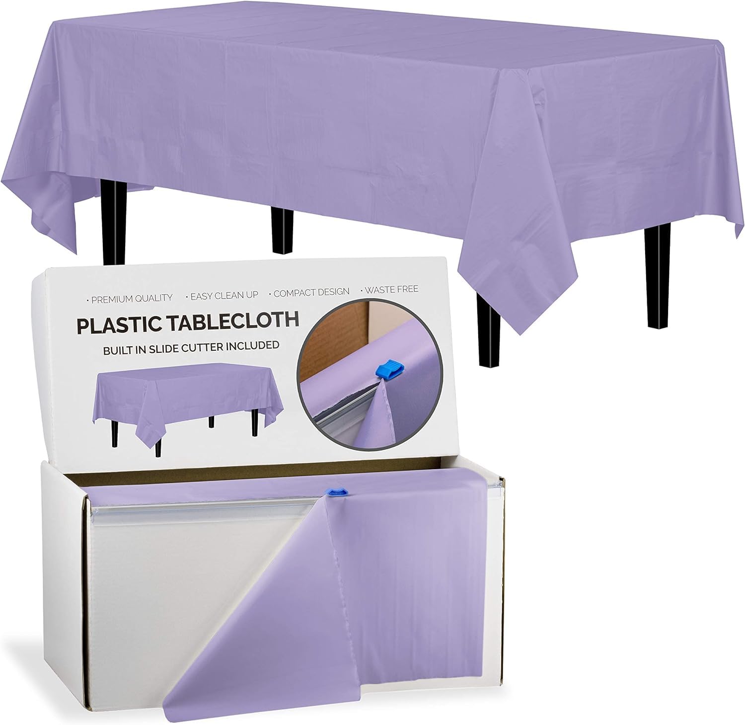 54 In. X 300 Ft. Lavender Cut To Size Table Cover