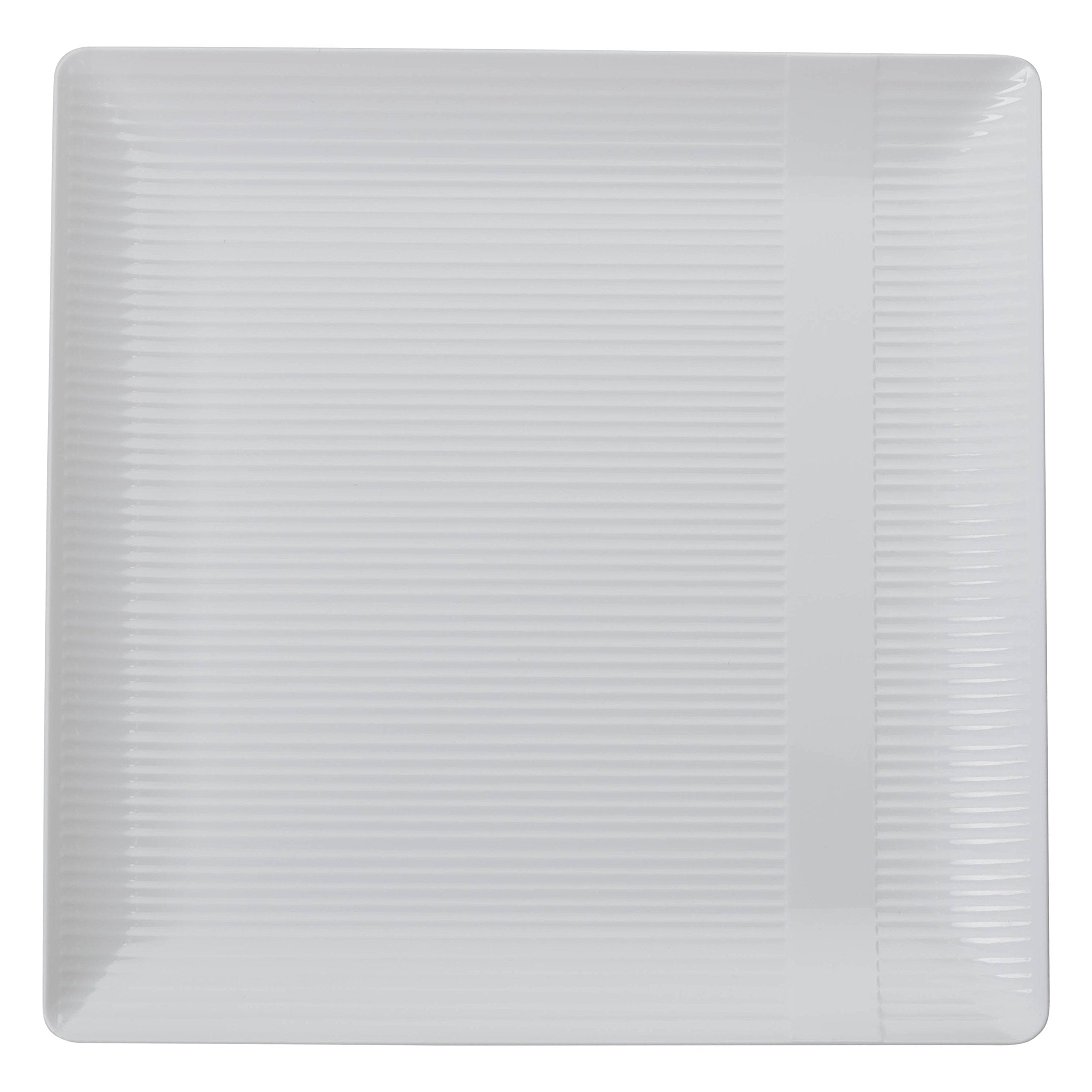 Elegant 6.5 In. White Zen Design Square Plates - 10 Ct.