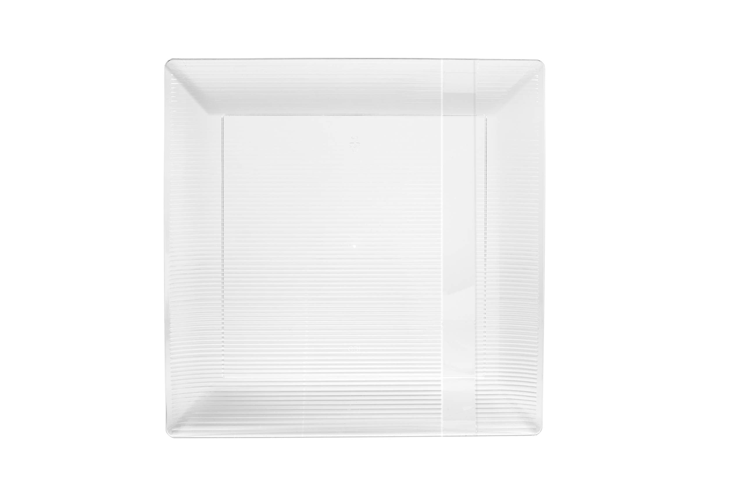 7.5 In. Clear Zen Design Elegant Plates - 10 Ct.