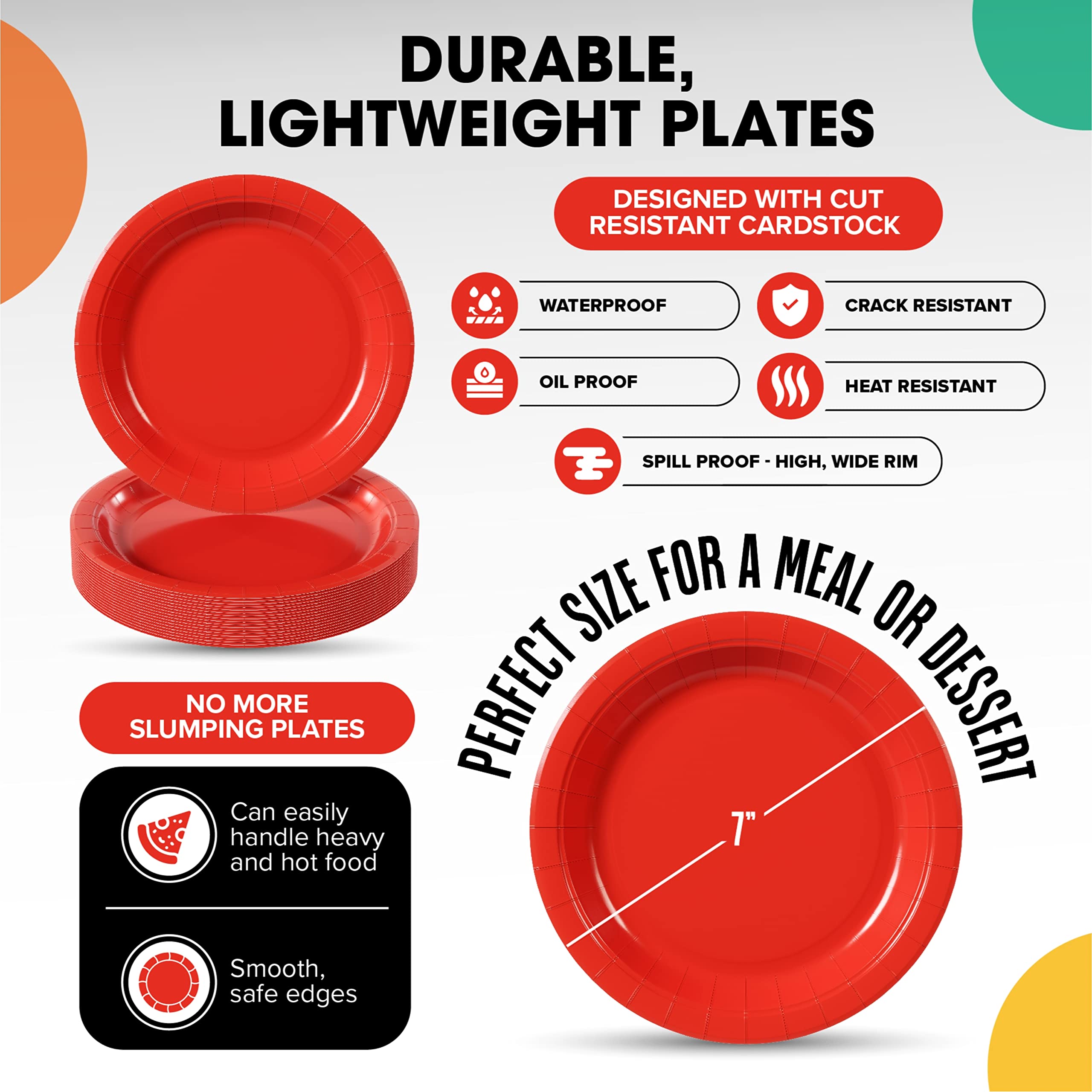 Bulk red paper cups 100 ct.