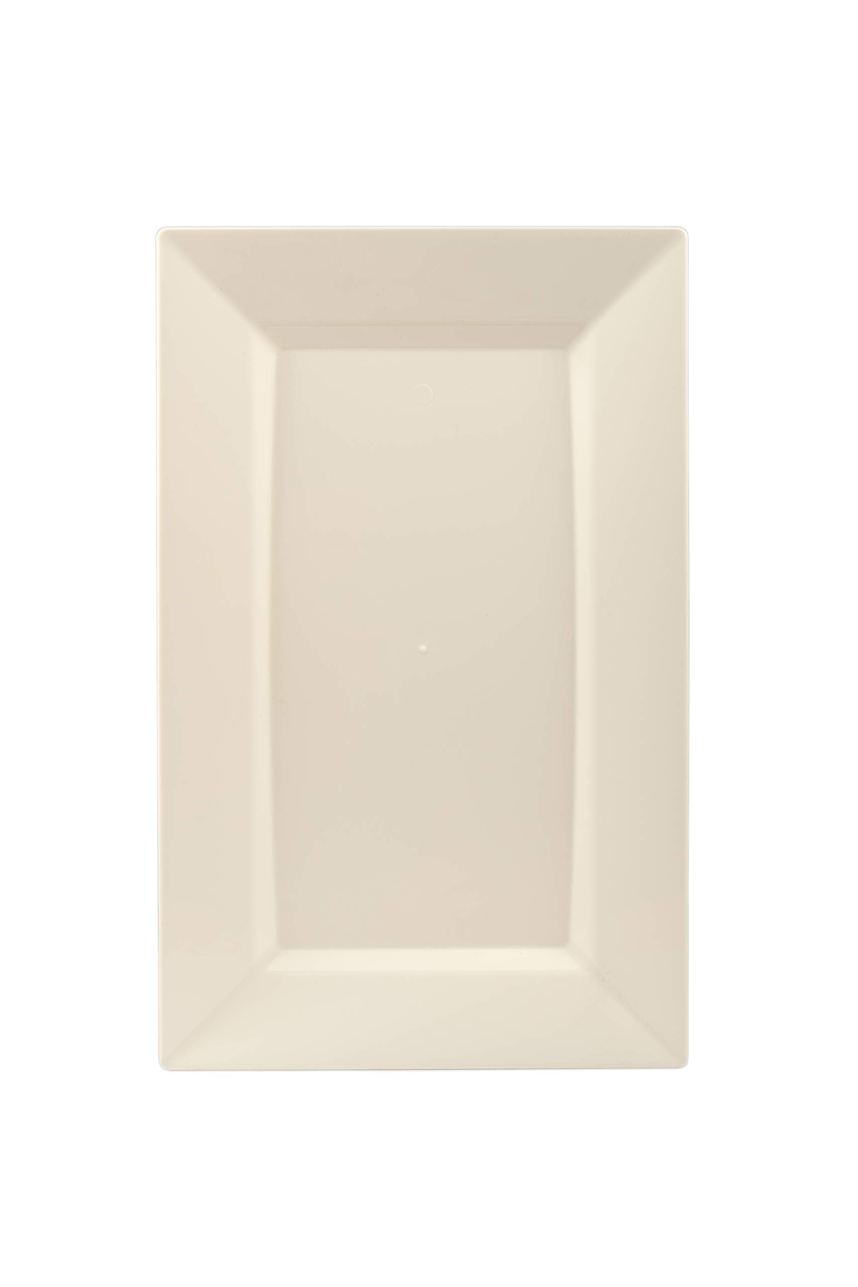 Rectangular ivory Disposable Plates - 10 Ct.