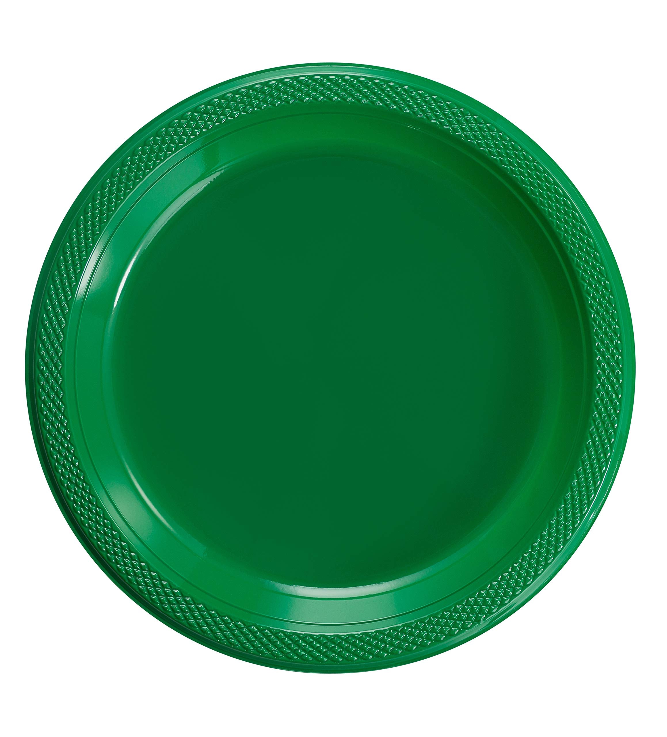 Dark Green Plastic Plates