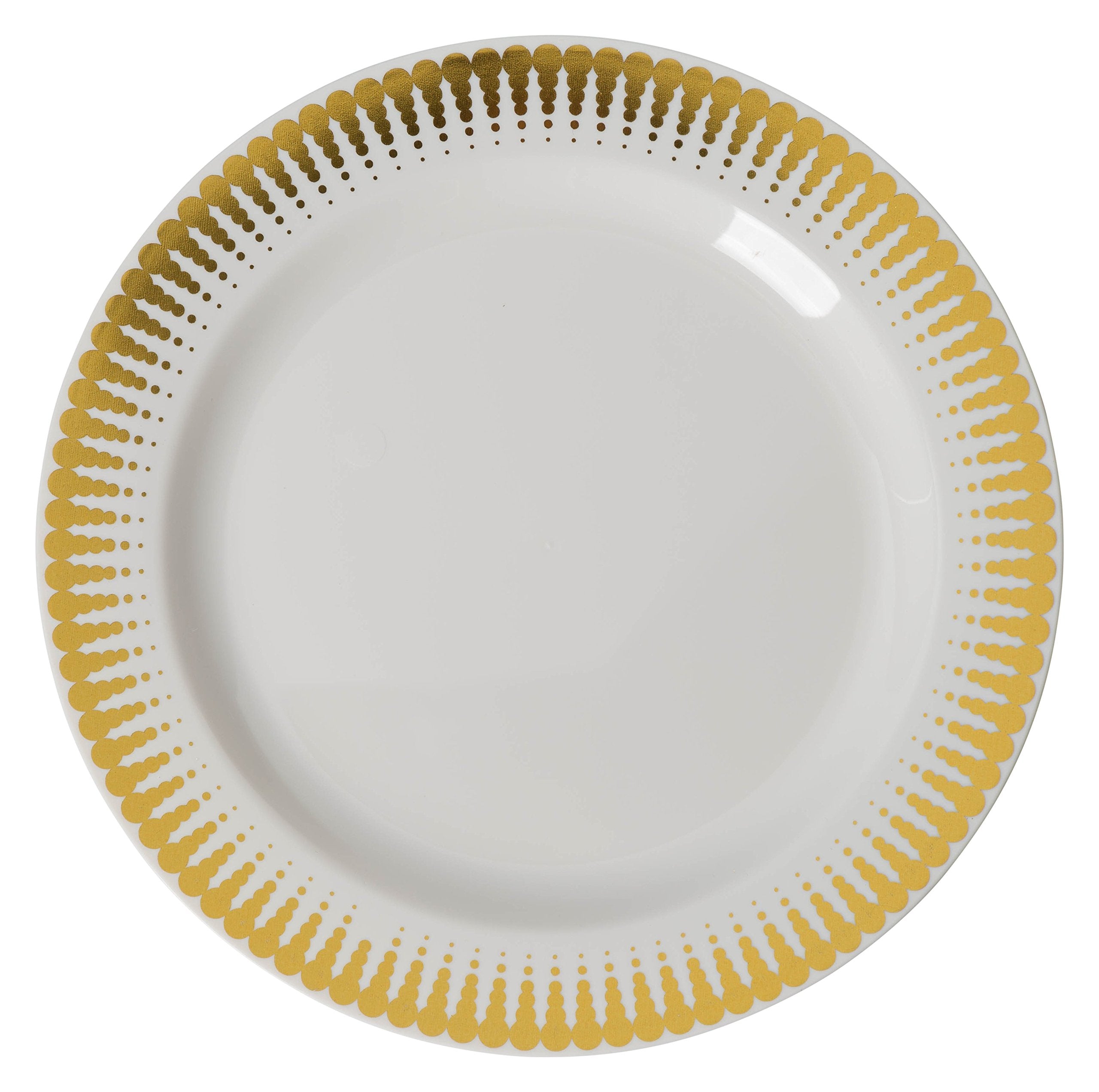 9 Gold Radial Design Plates (10)