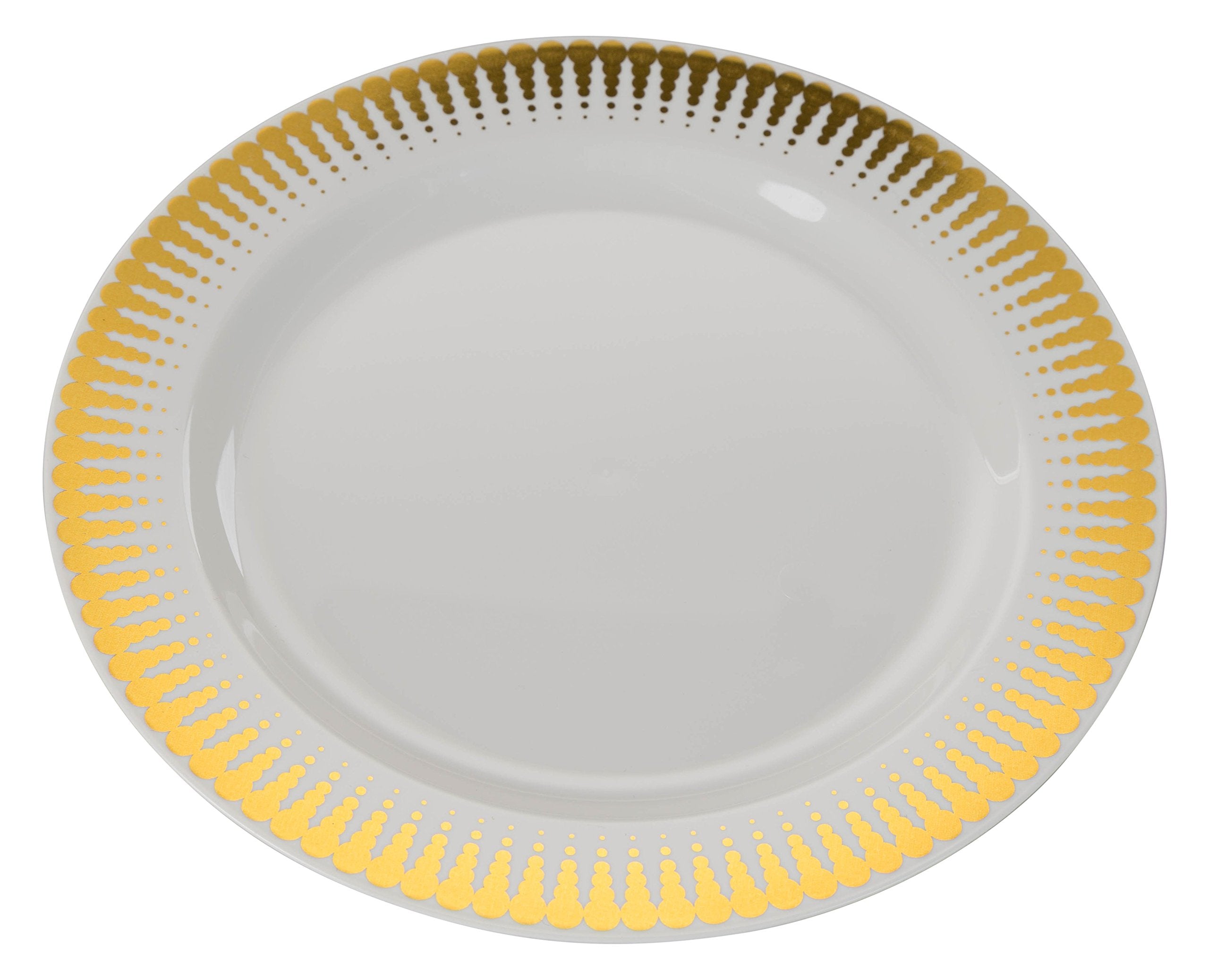 9 Gold Radial Design Plates (10)