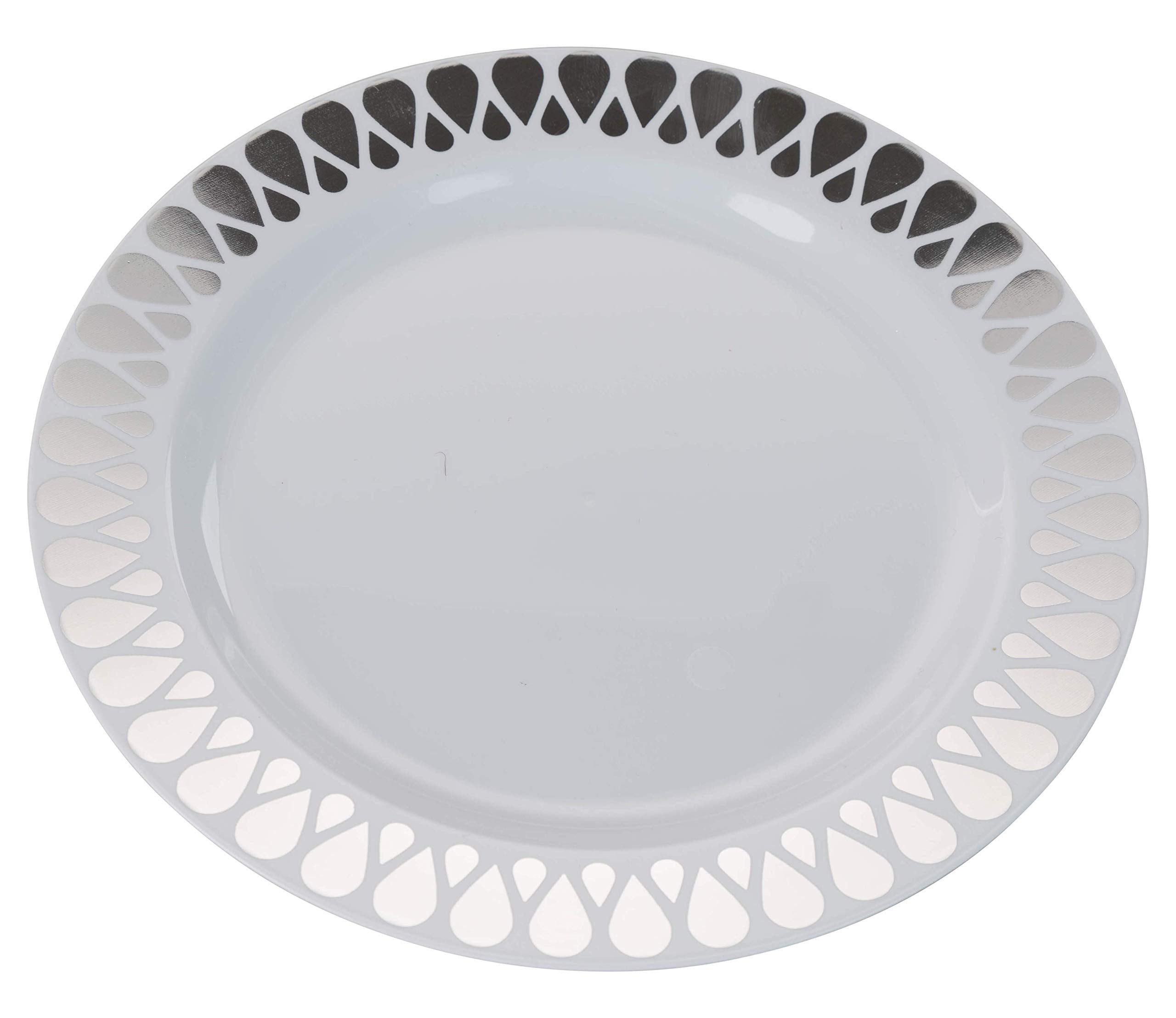 9 Silver Droplet Design Plates (10)