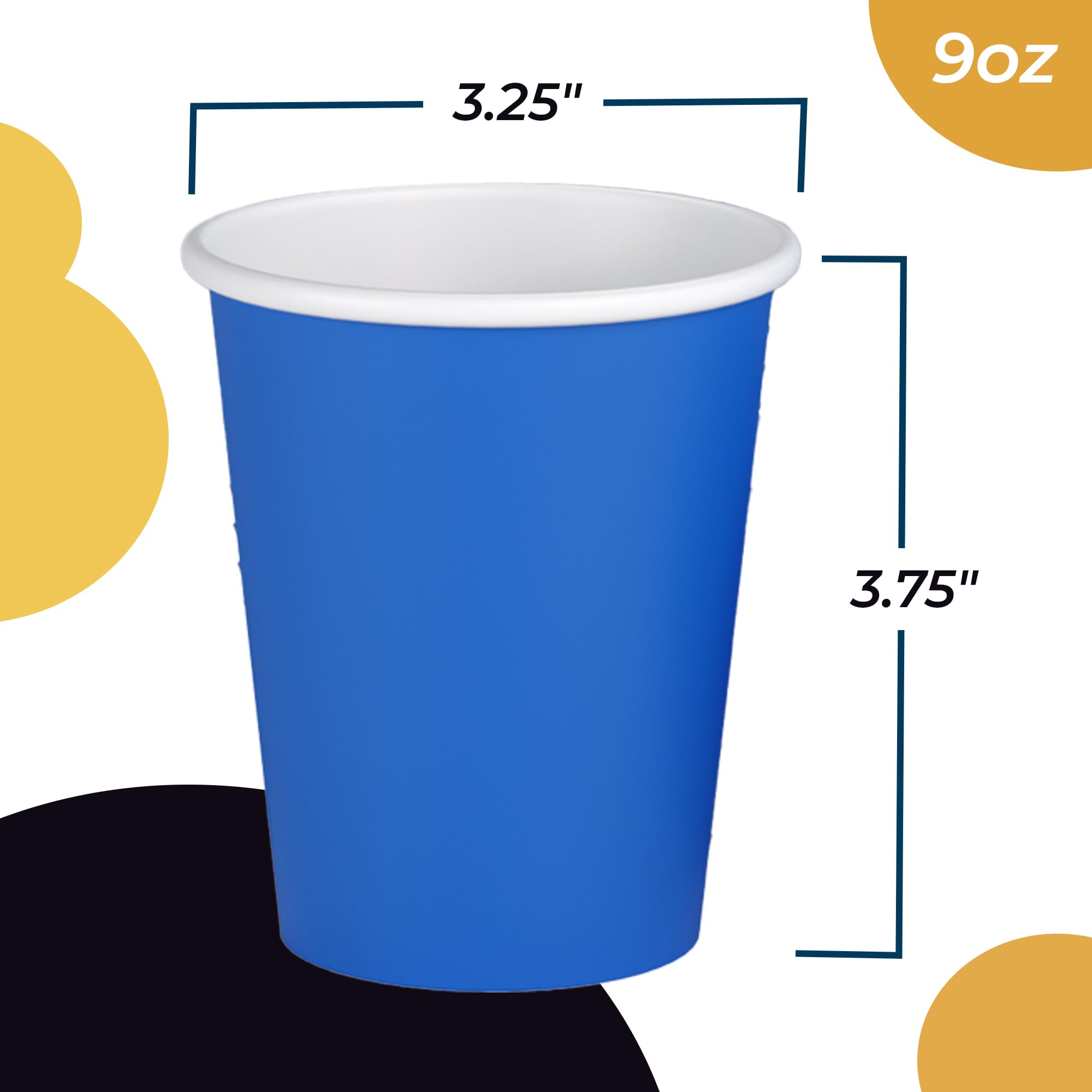 Bulk dark blue paper cups 100 ct.