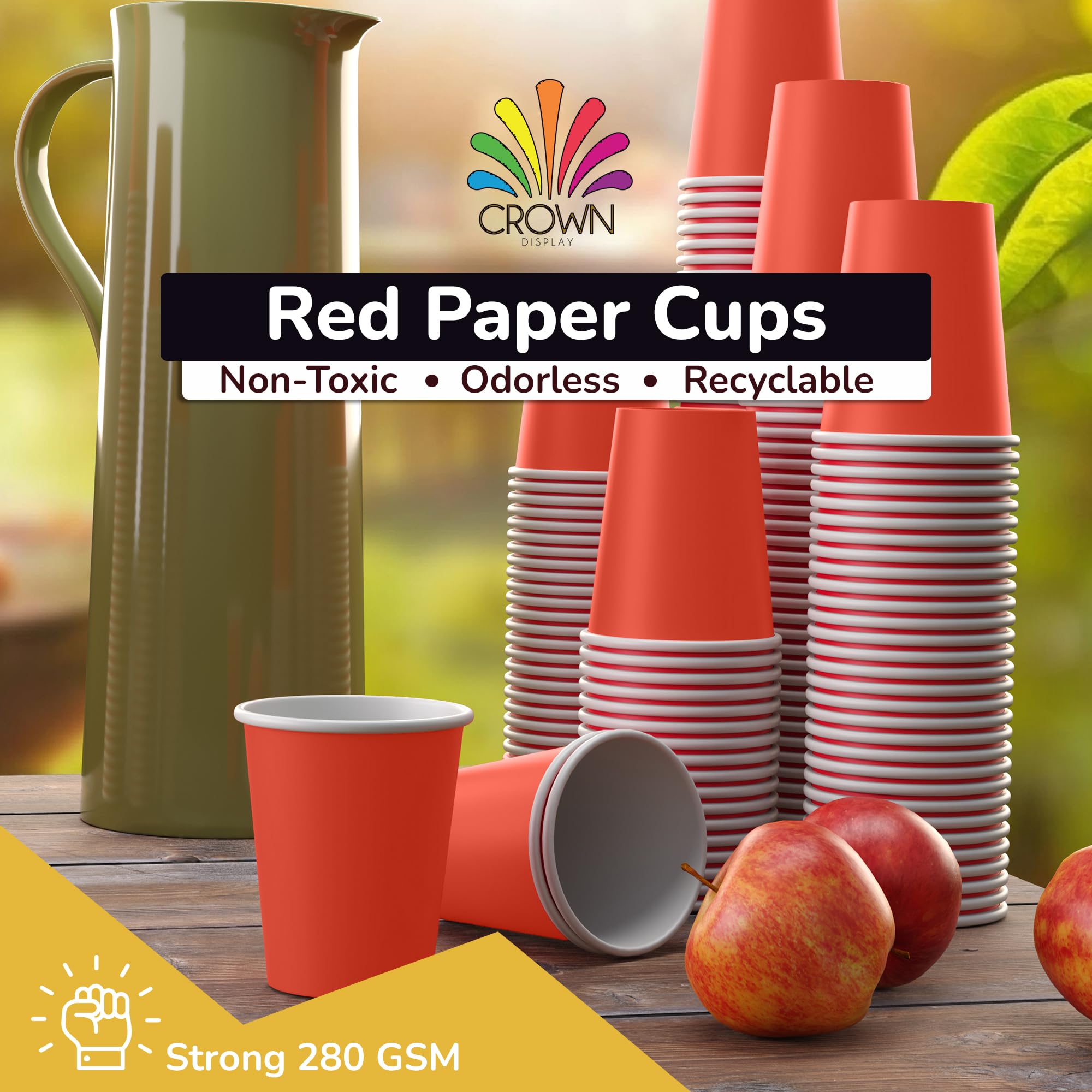 Bulk red paper cups 100 ct.