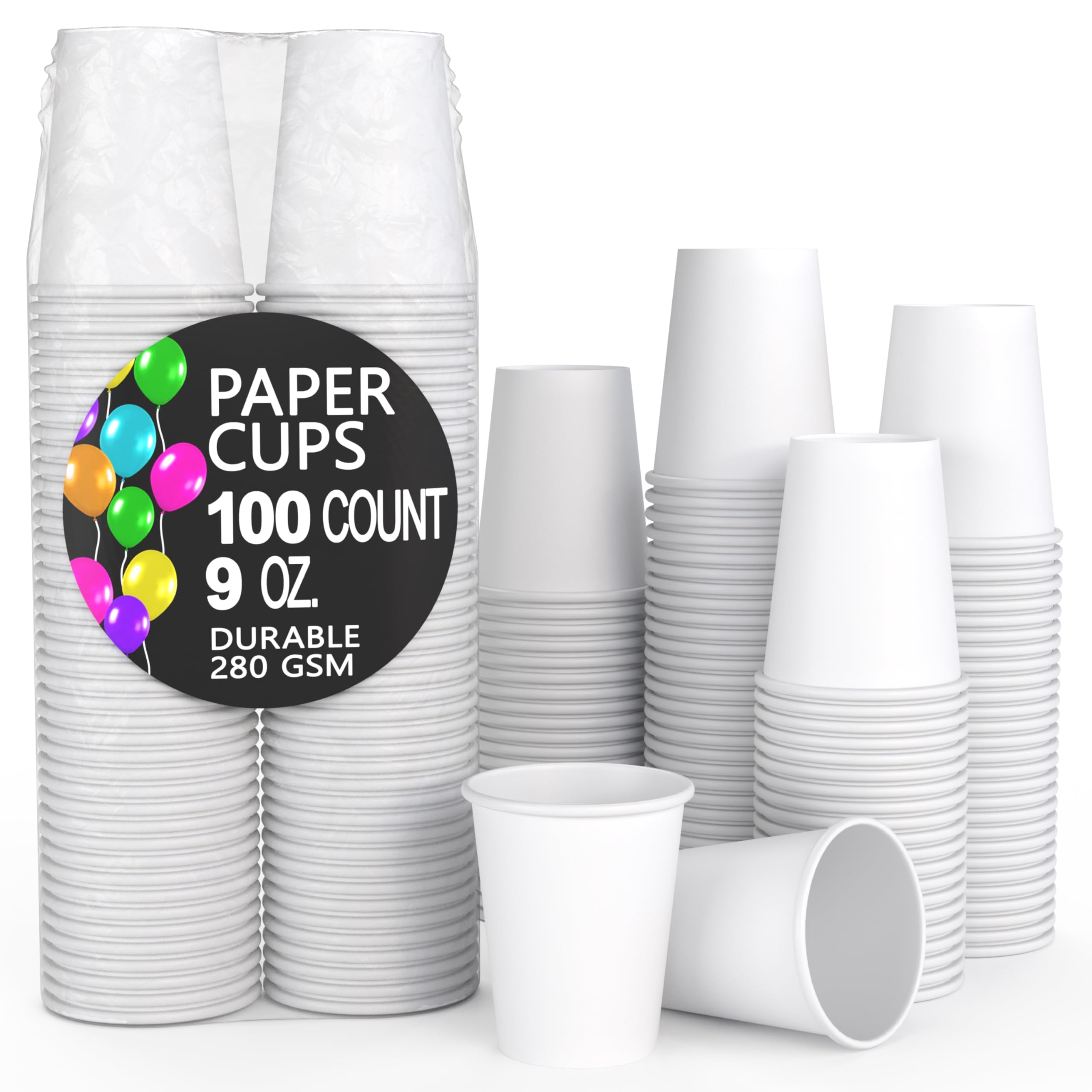 Bulk white paper cups 100 ct.