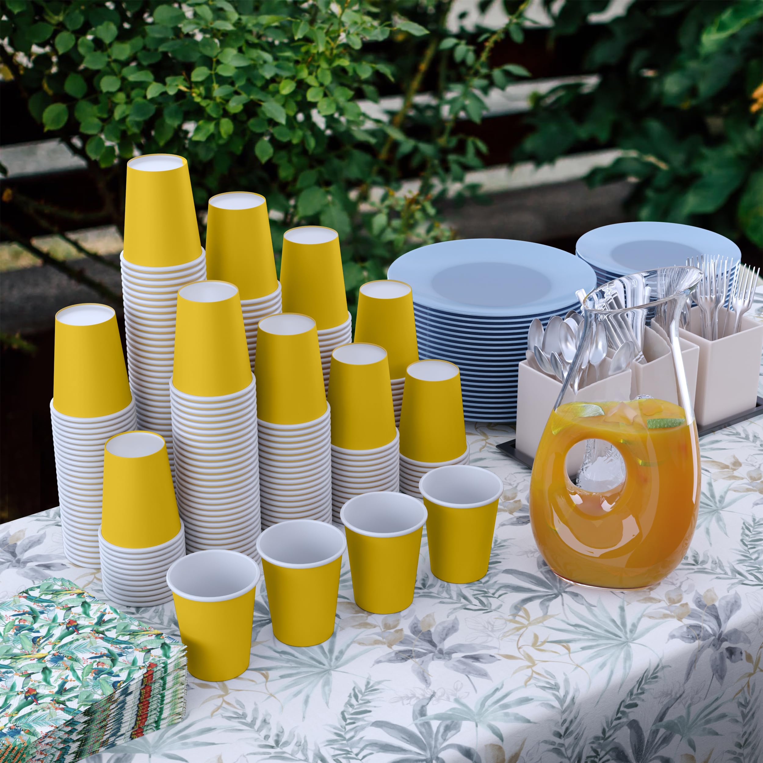 Bulk yellow paper cups 100 ct.