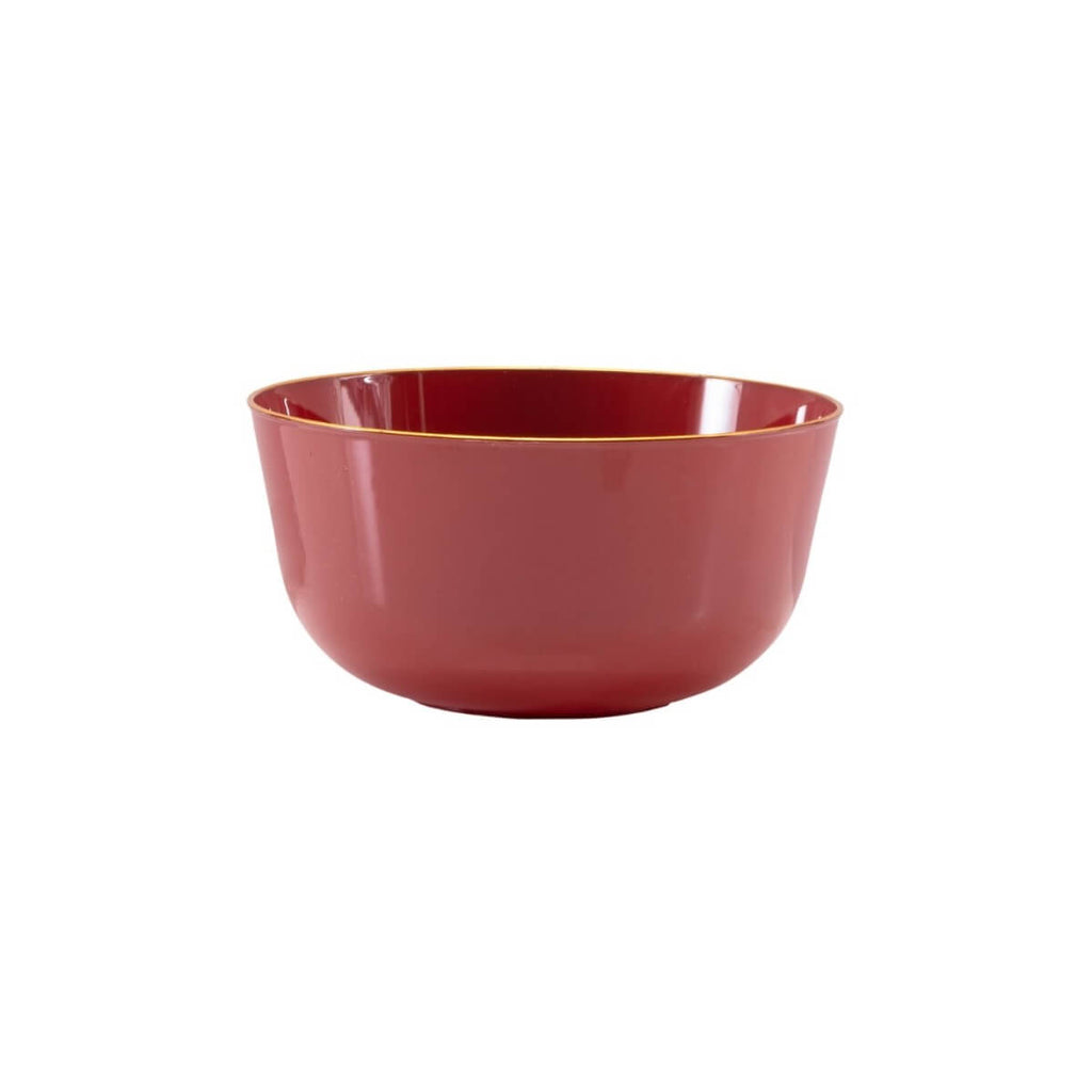 Elegant Burgundy Classic Design Plastic Bowls