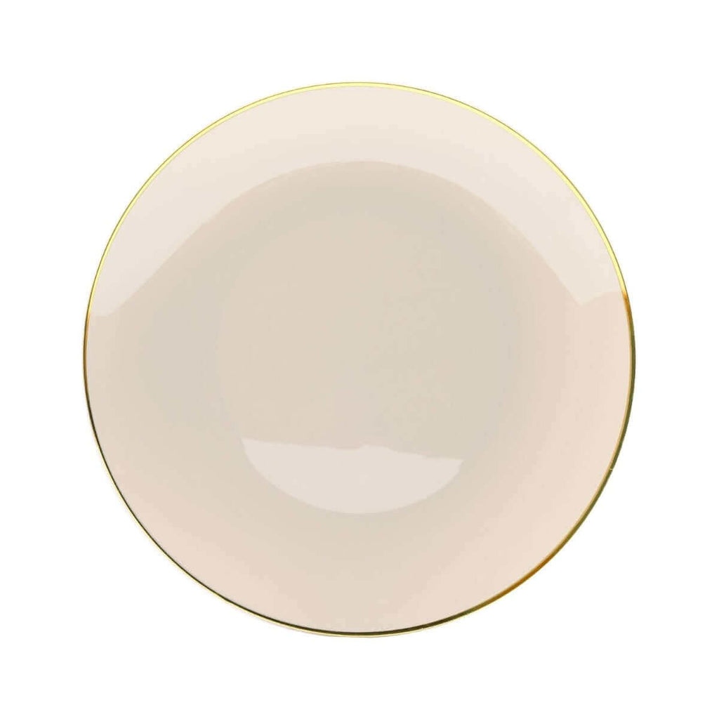 10 In. Elegant Ivory Classic Design Plastic Plates