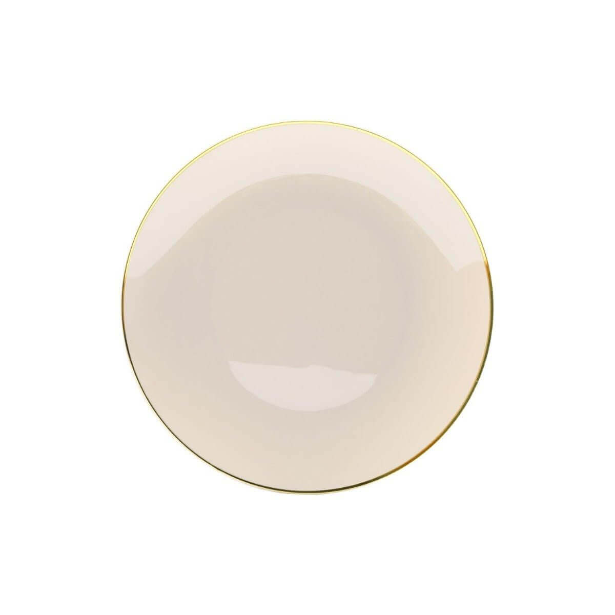 8 In. Elegant Ivory Classic Design Plastic Plates
