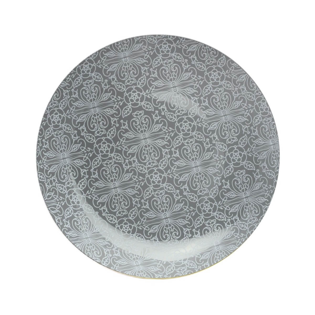 Elegant 10" Ornamental Design Plastic Plates - 10 Ct.