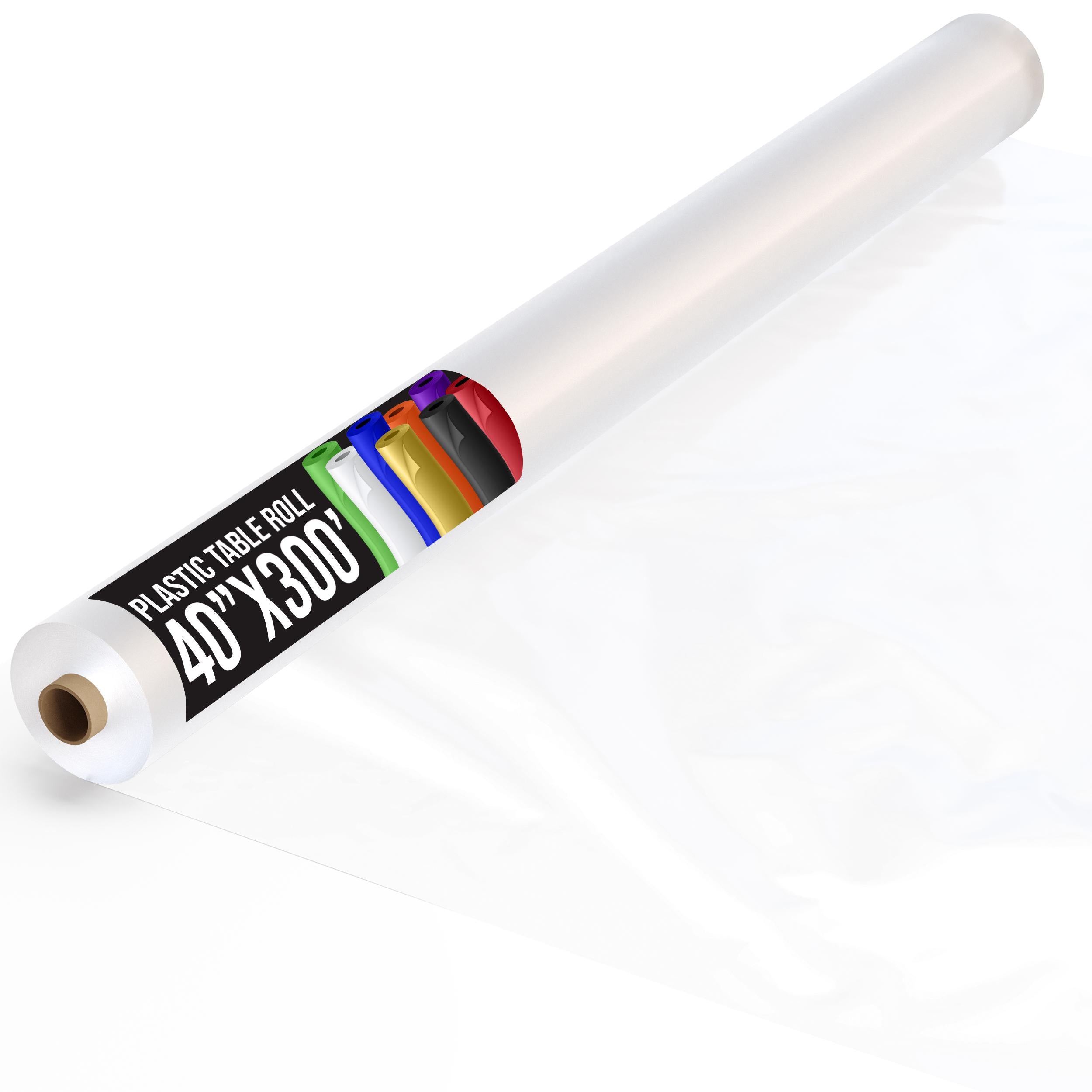 40 in. x 300' Clear Banquet Table Roll