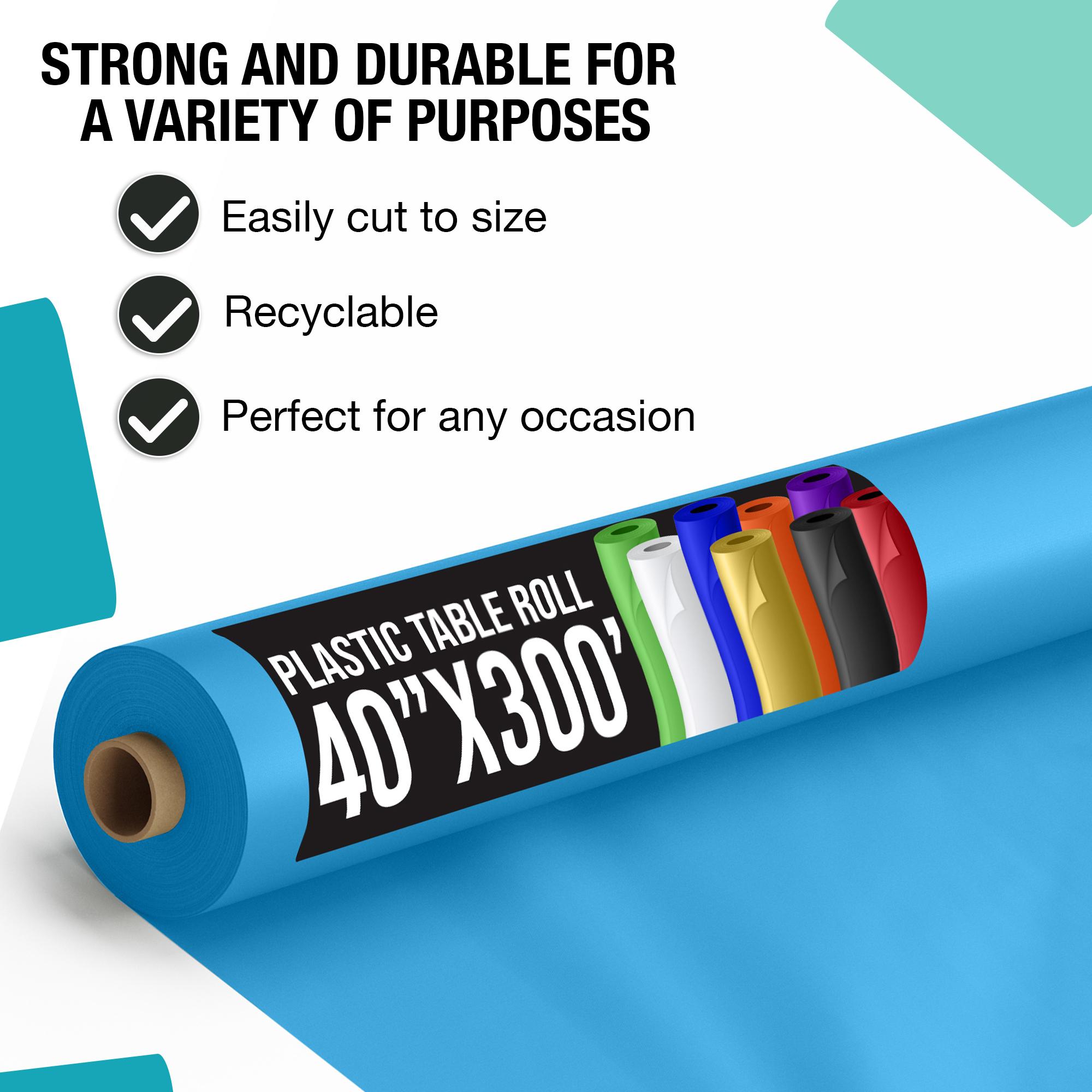 40 in. x 300' Turquoise Banquet Table Rolls