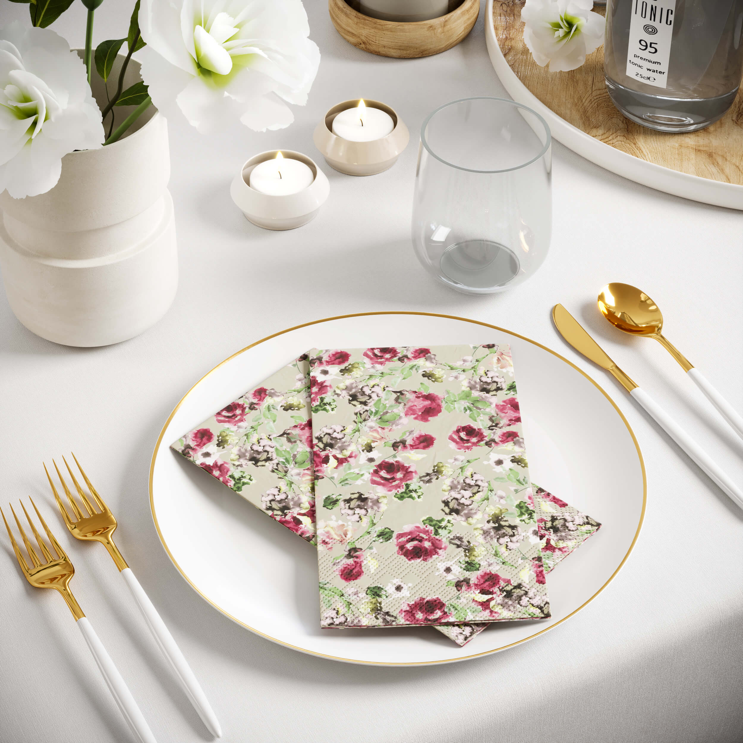 Bouquet Dinner Napkin | 20 Count