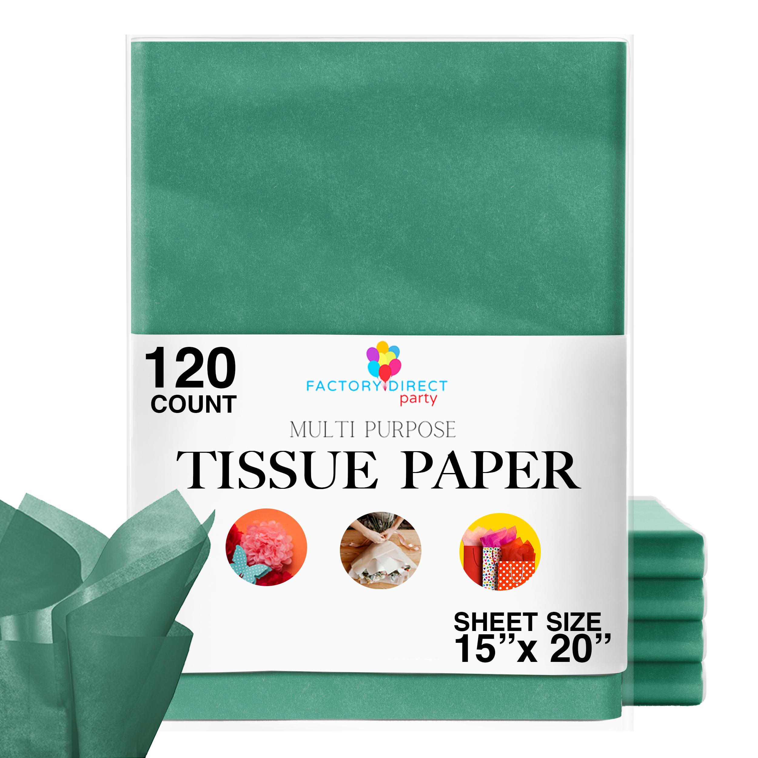 15" x 20" Green Tissue Paper - 120 Ct. | Factory Direct Party