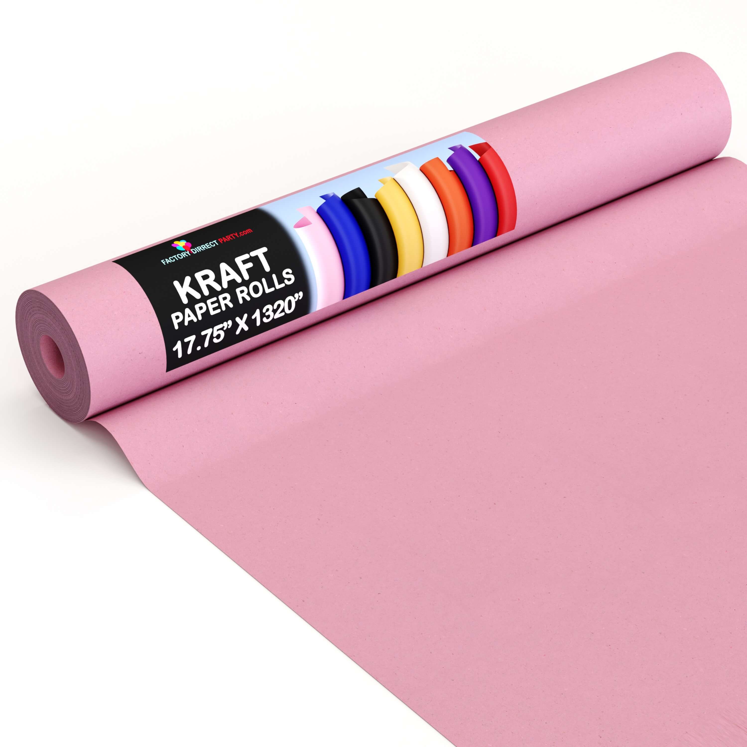 17.75 x 110 Pink Craft Paper Roll | Factory Direct Party