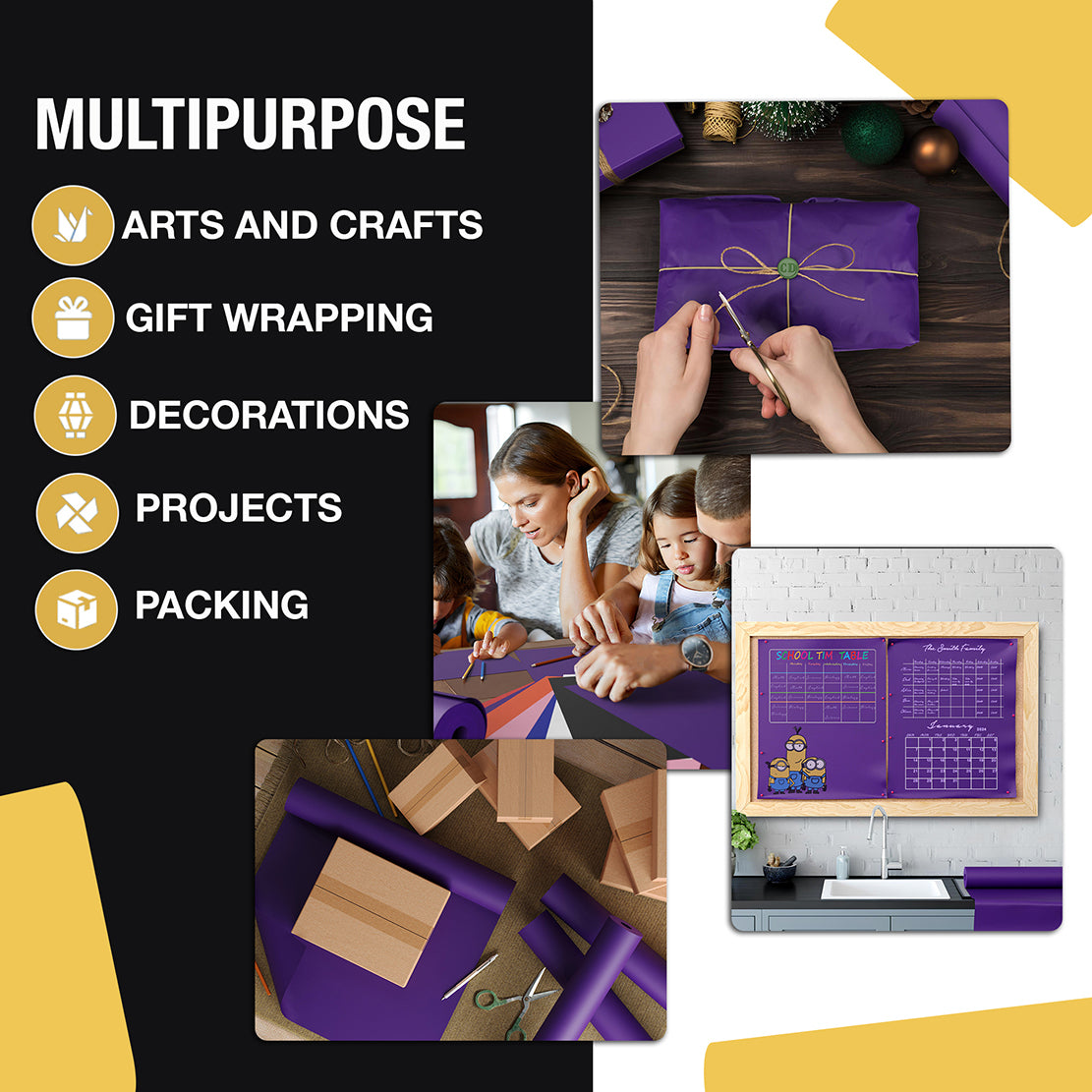 17.75 x 110 Purple Craft Paper Roll | Factory Direct Party