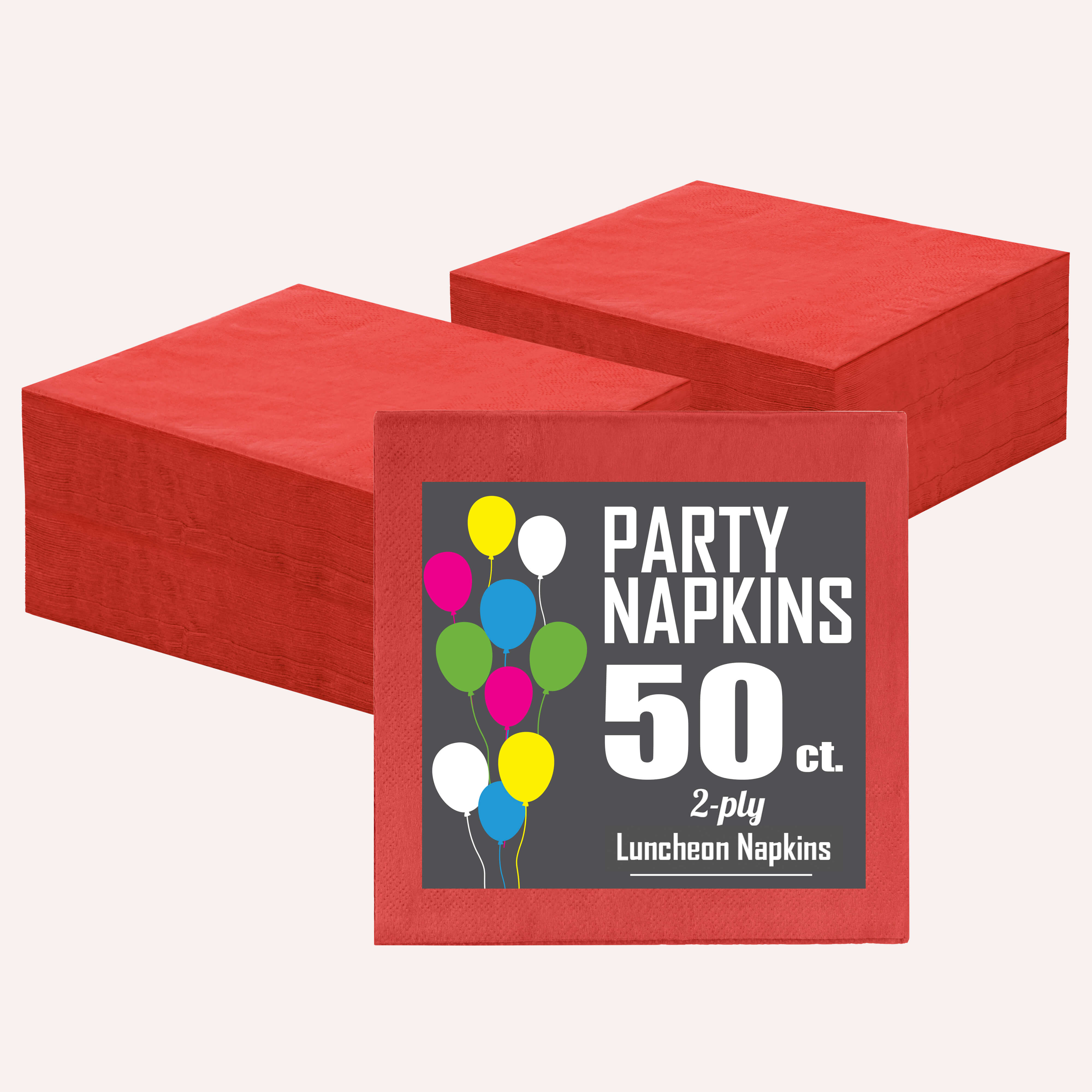 Red Bulk Pack Luncheon Napkins - 50 Ct.