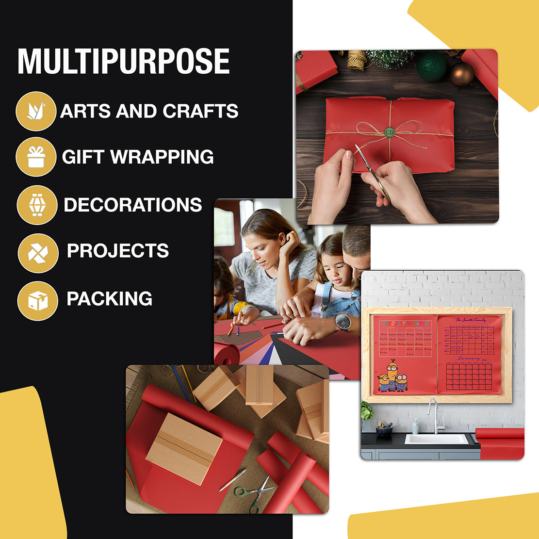 17.75In x 110Ft Red Craft Paper Roll | Factory Direct Party