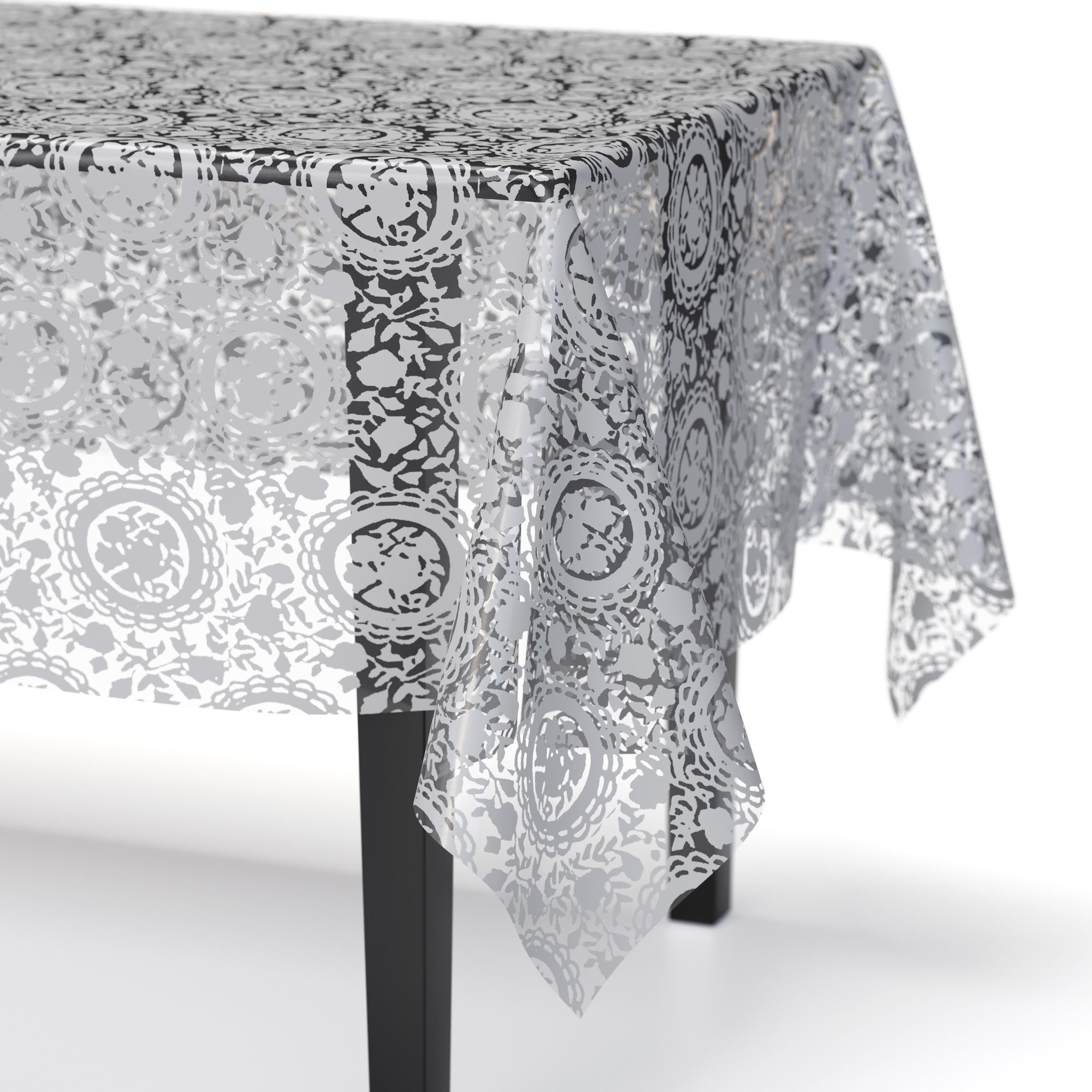 Silver Lace Tablecloth