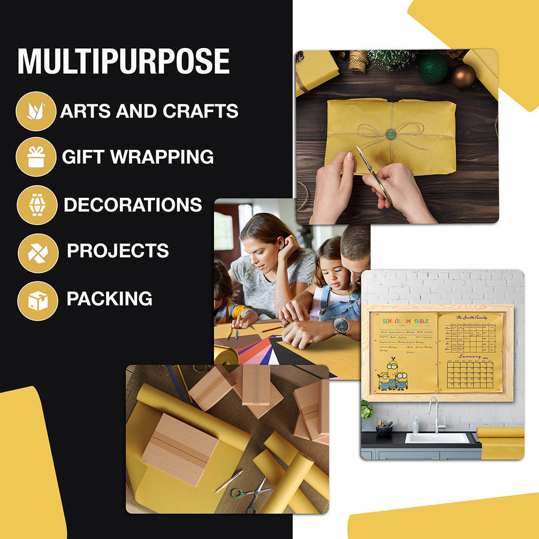 17.75 x 110 Yellow Craft Paper Roll | Factory Direct Party
