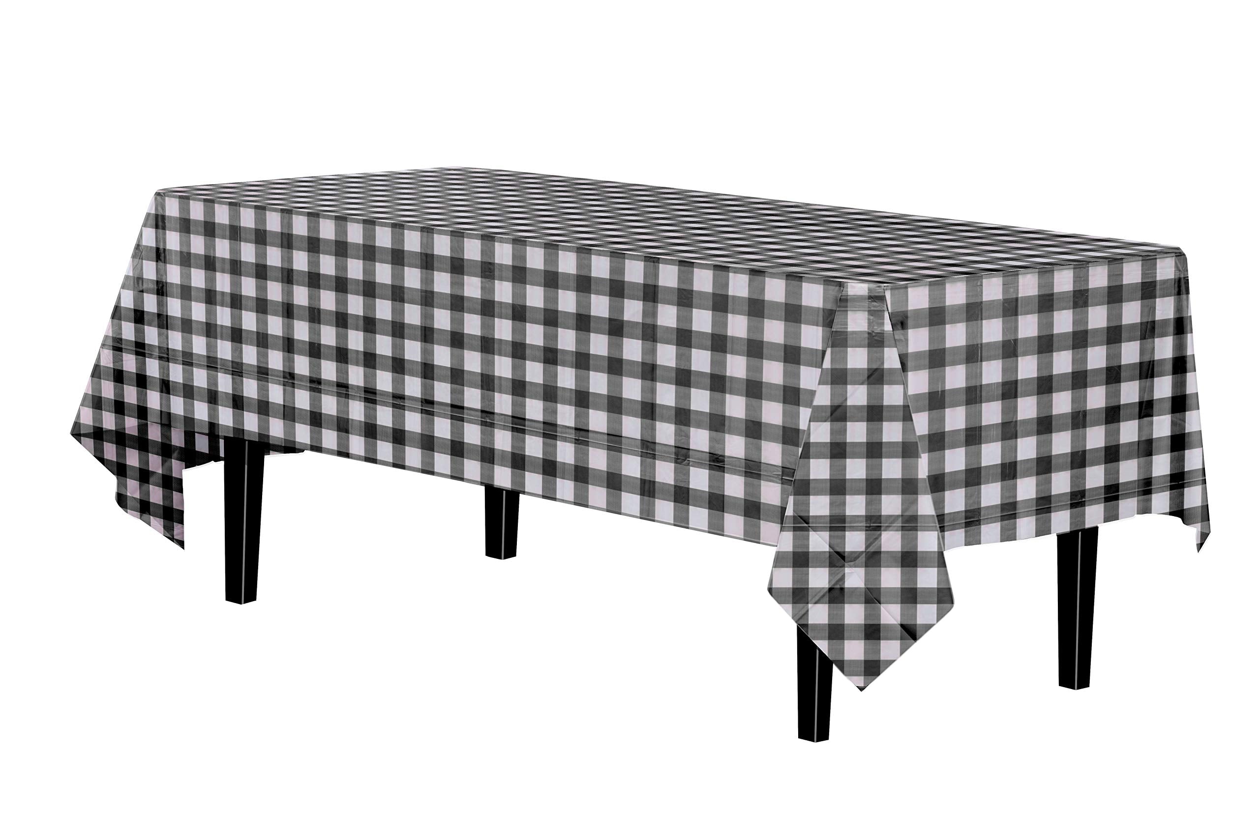 Black and White Gingham Tablecloth
