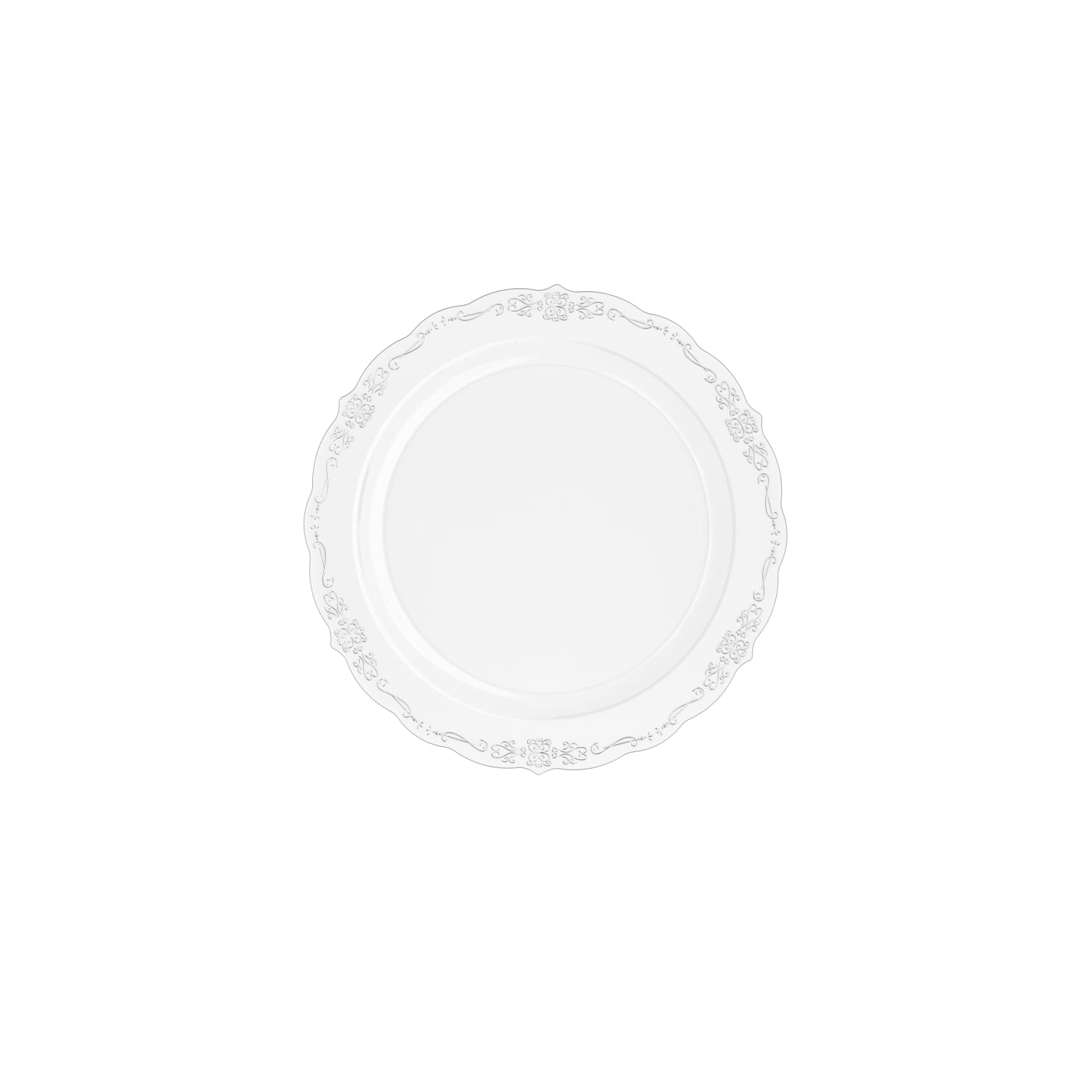 Stunning Upscale wedding party 9" Clear Victorian Design Plates