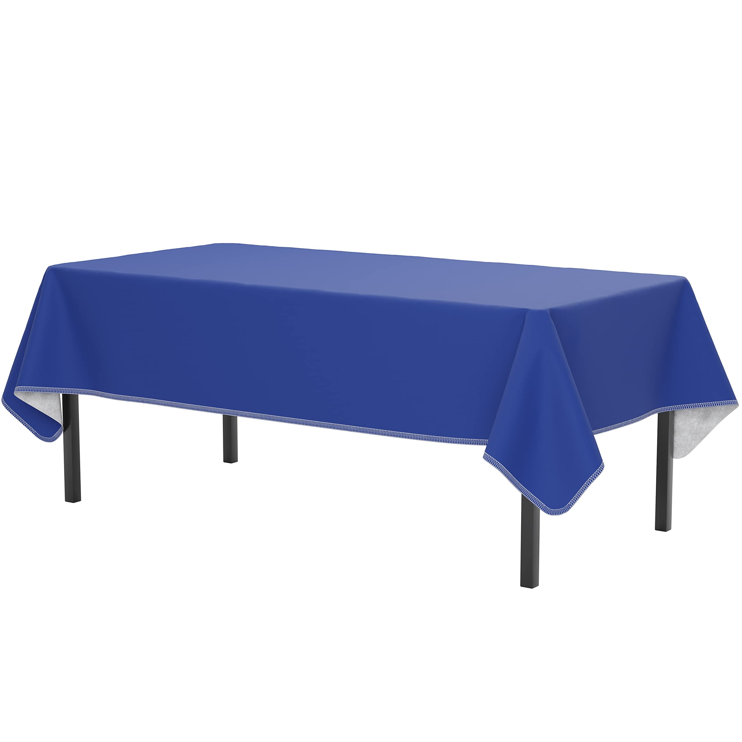 Dark Blue Flannel Backed Table Cover 54 In. x 70 In.