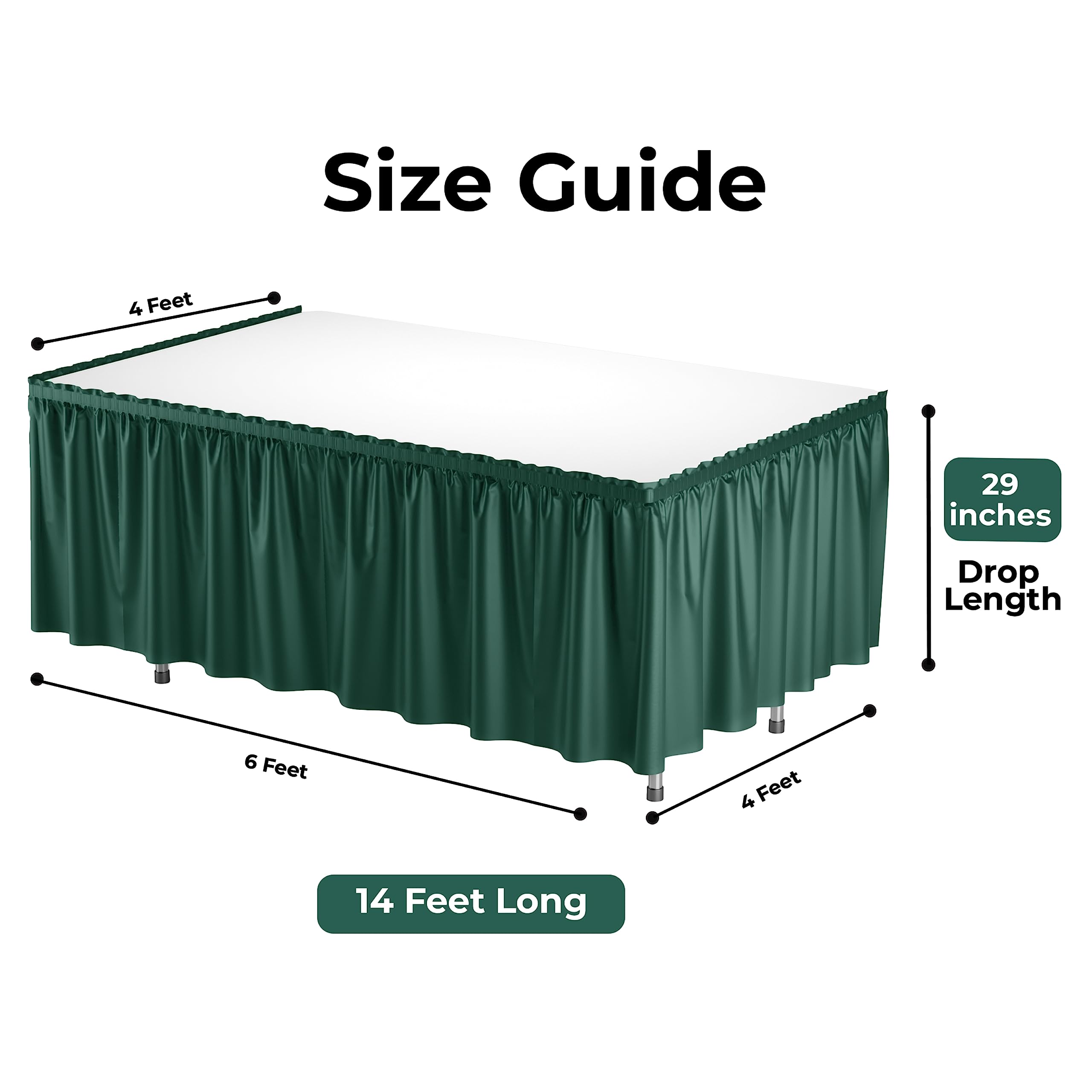 Green Table Skirt