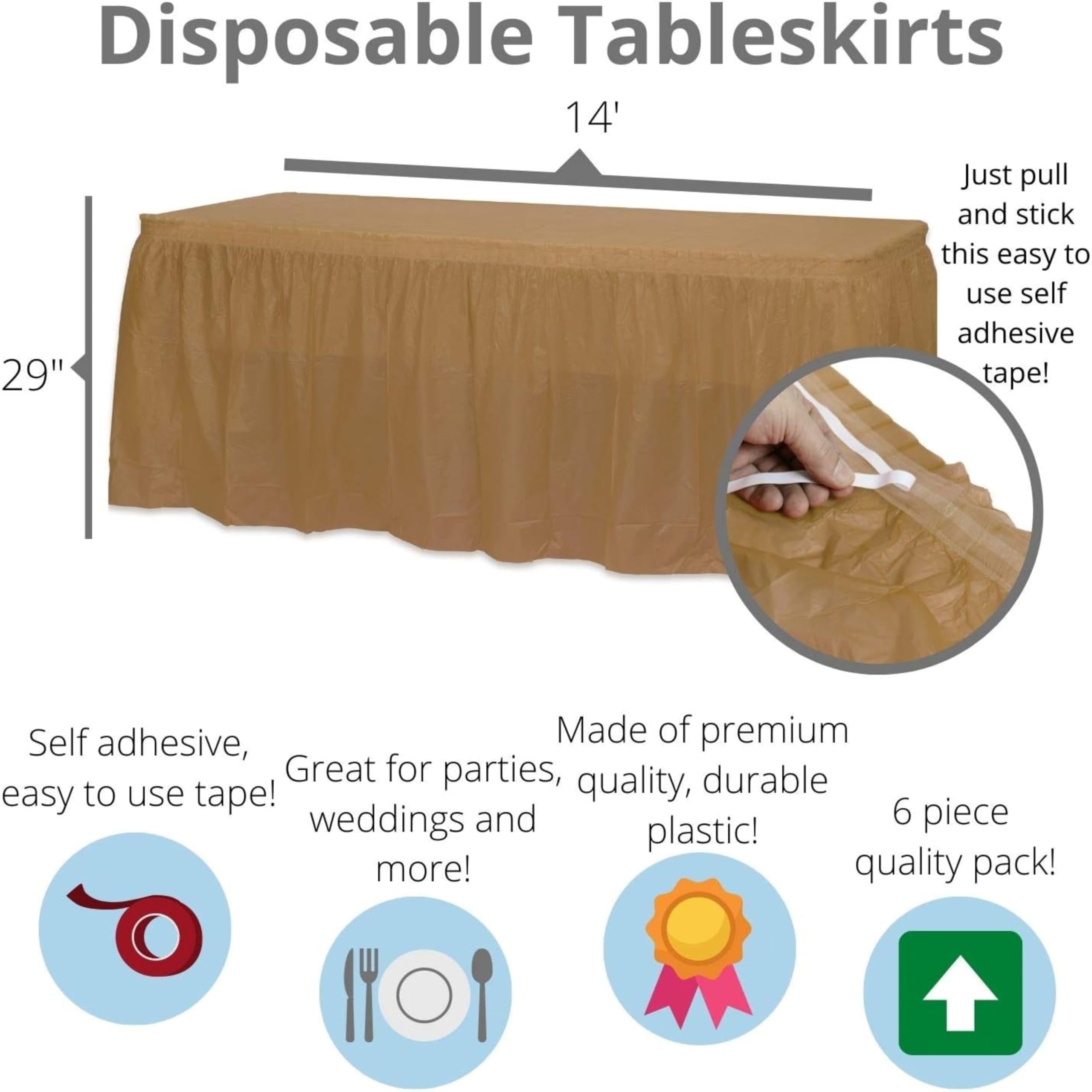 Gold Table Skirt