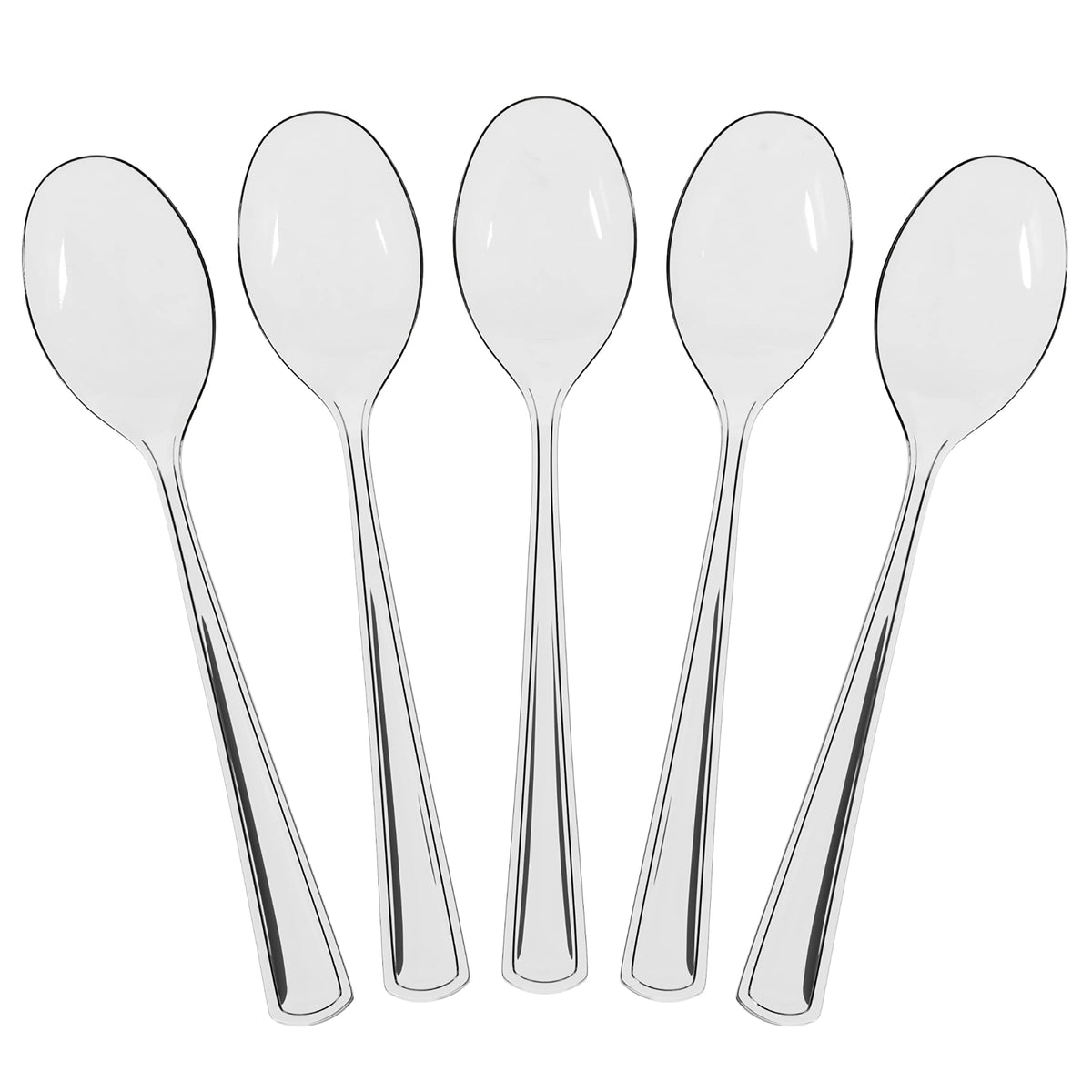 Clear Plastic Spoons 50 Count