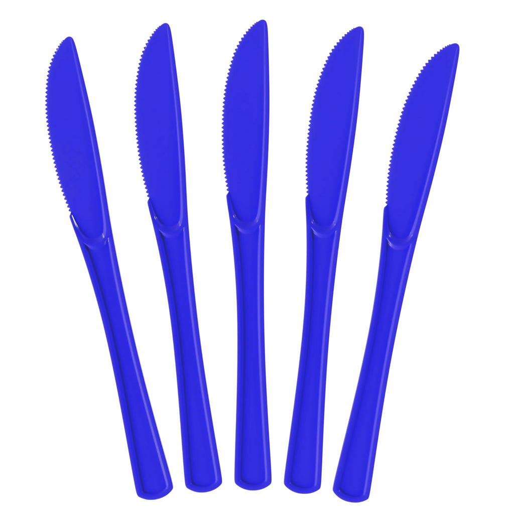 Dark Blue Plastic Knives 50 Count