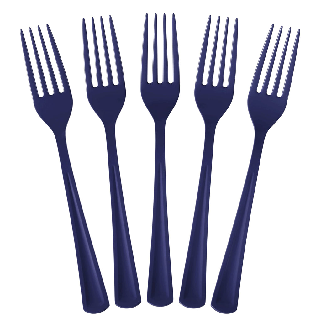 Heavy Duty Navy Plastic Forks 50 Ct.