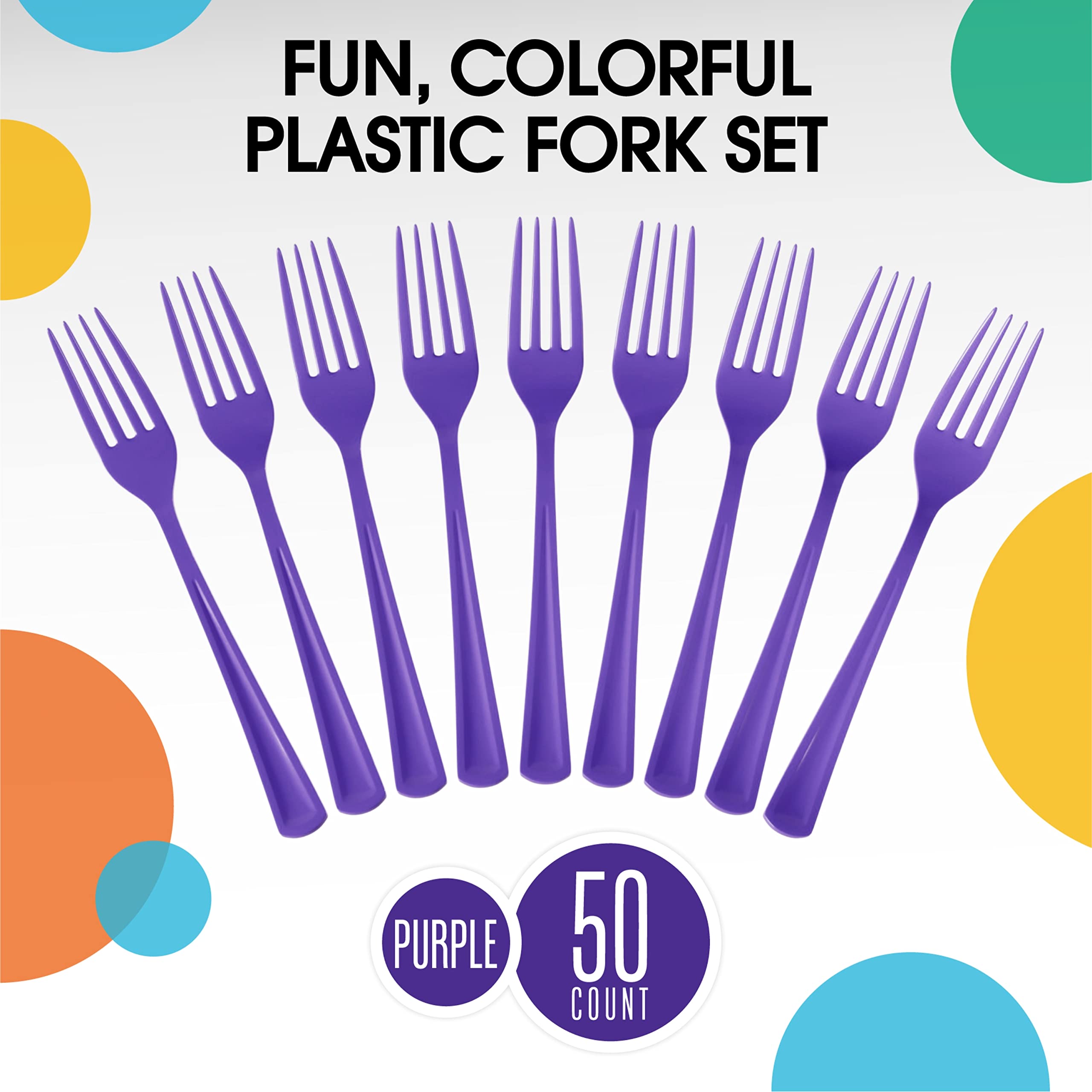 Heavy Duty Purple Plastic Forks 50 Ct.