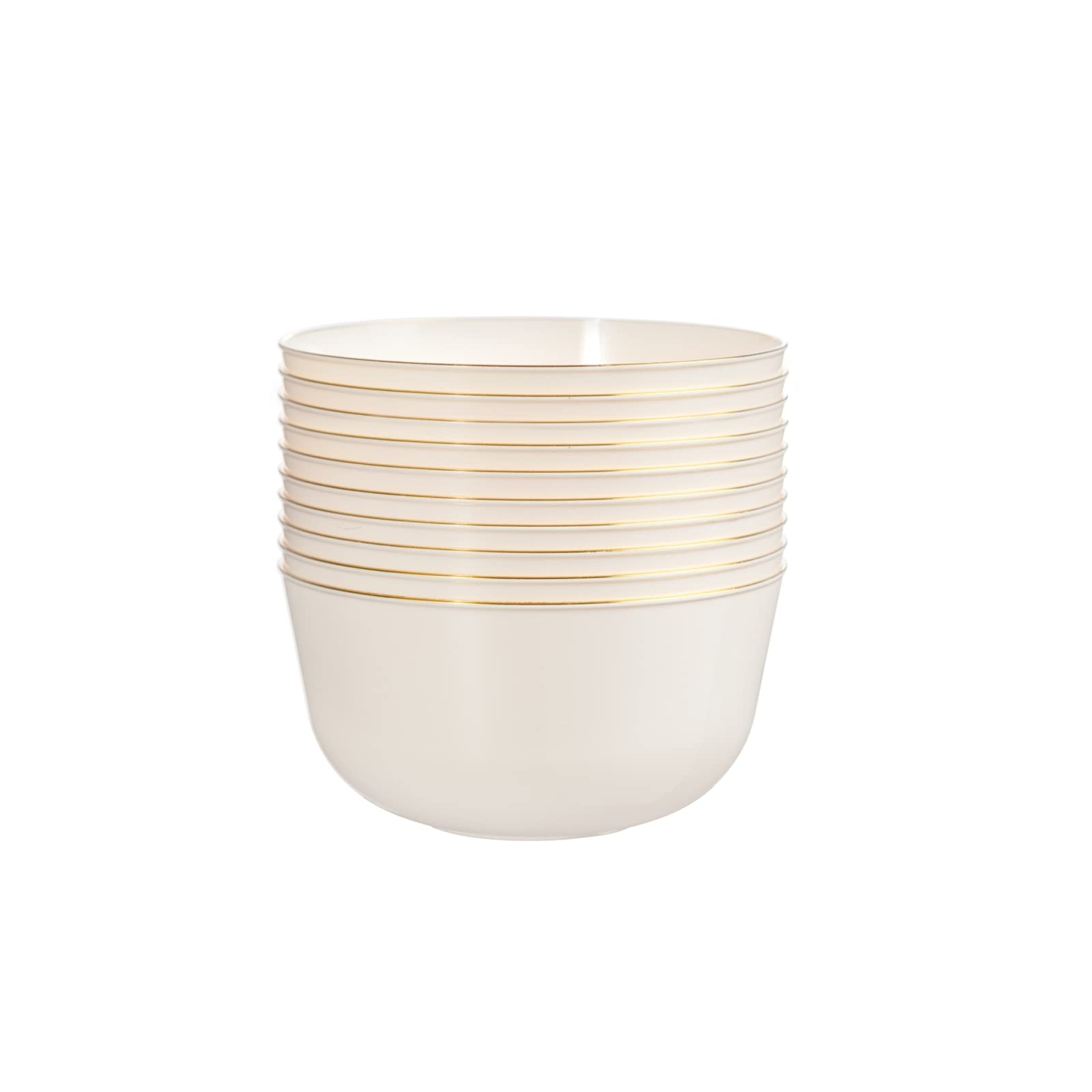 Elegant Ivory Classic Design Plastic Bowls