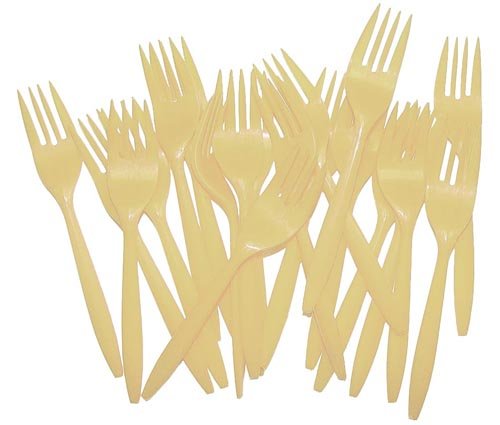 Ivory Plastic Forks - 48 Ct. Bulk Pack