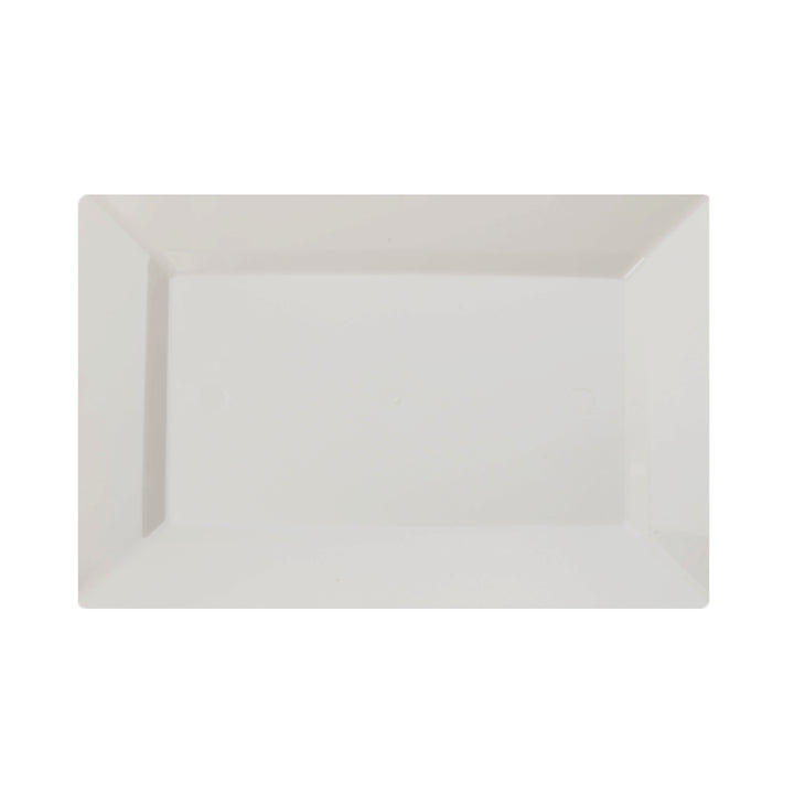 Rectangular ivory Dinner Plates - 10 Ct.
